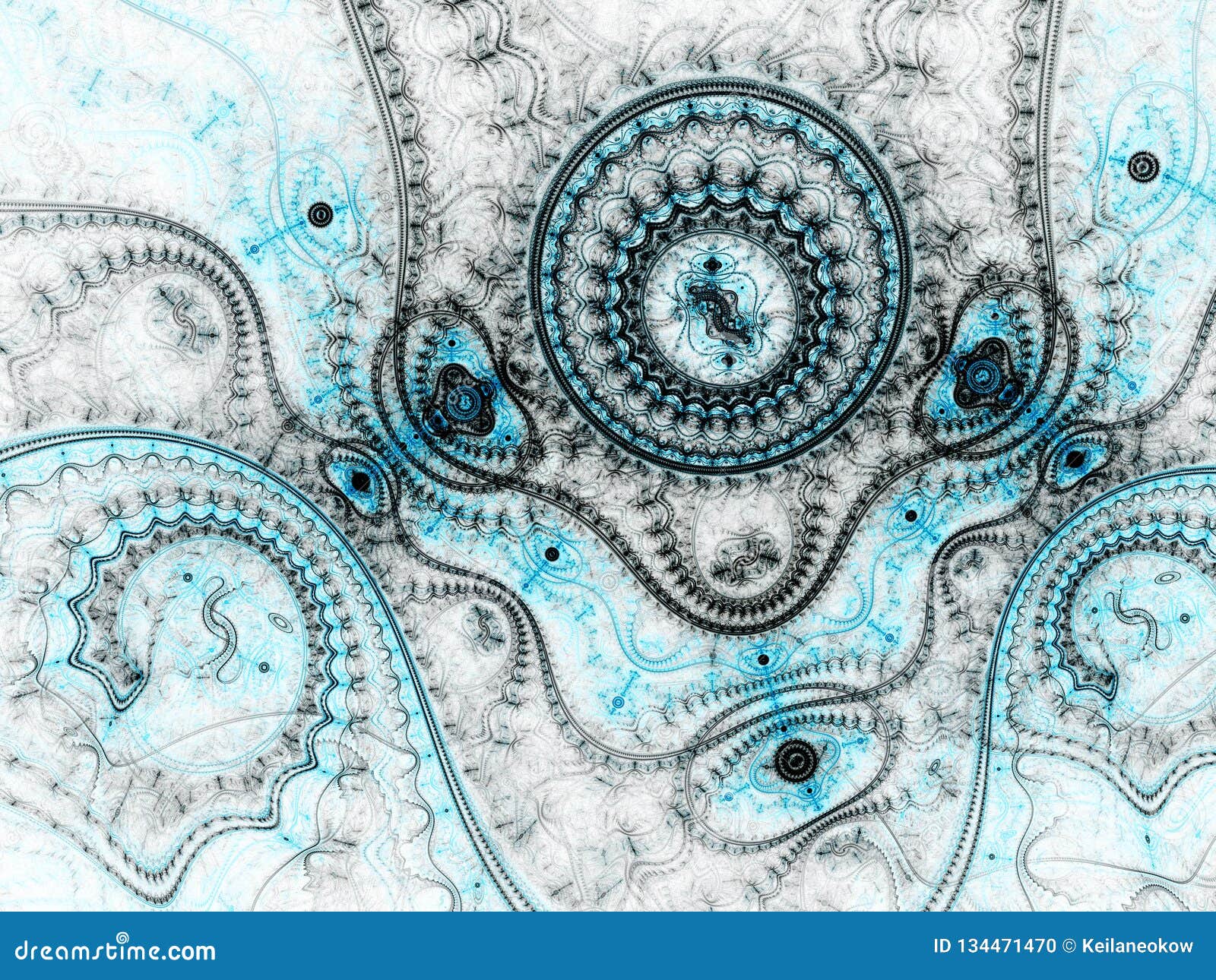 Abstract Clockwork Fractal Pattern Stock Illustration - Illustration of ...