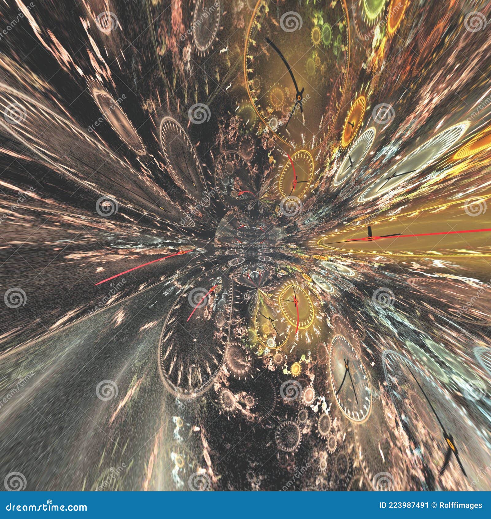 Abstract Clockwork Painting Stock Illustration - Illustration of modern ...