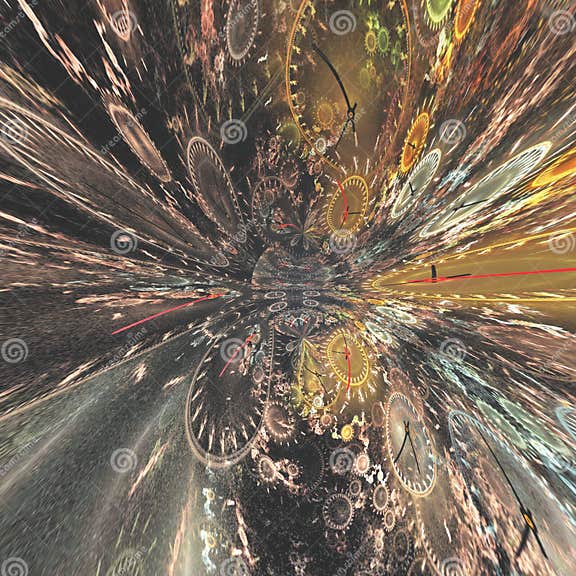 Abstract Clockwork Painting Stock Illustration - Illustration of modern ...