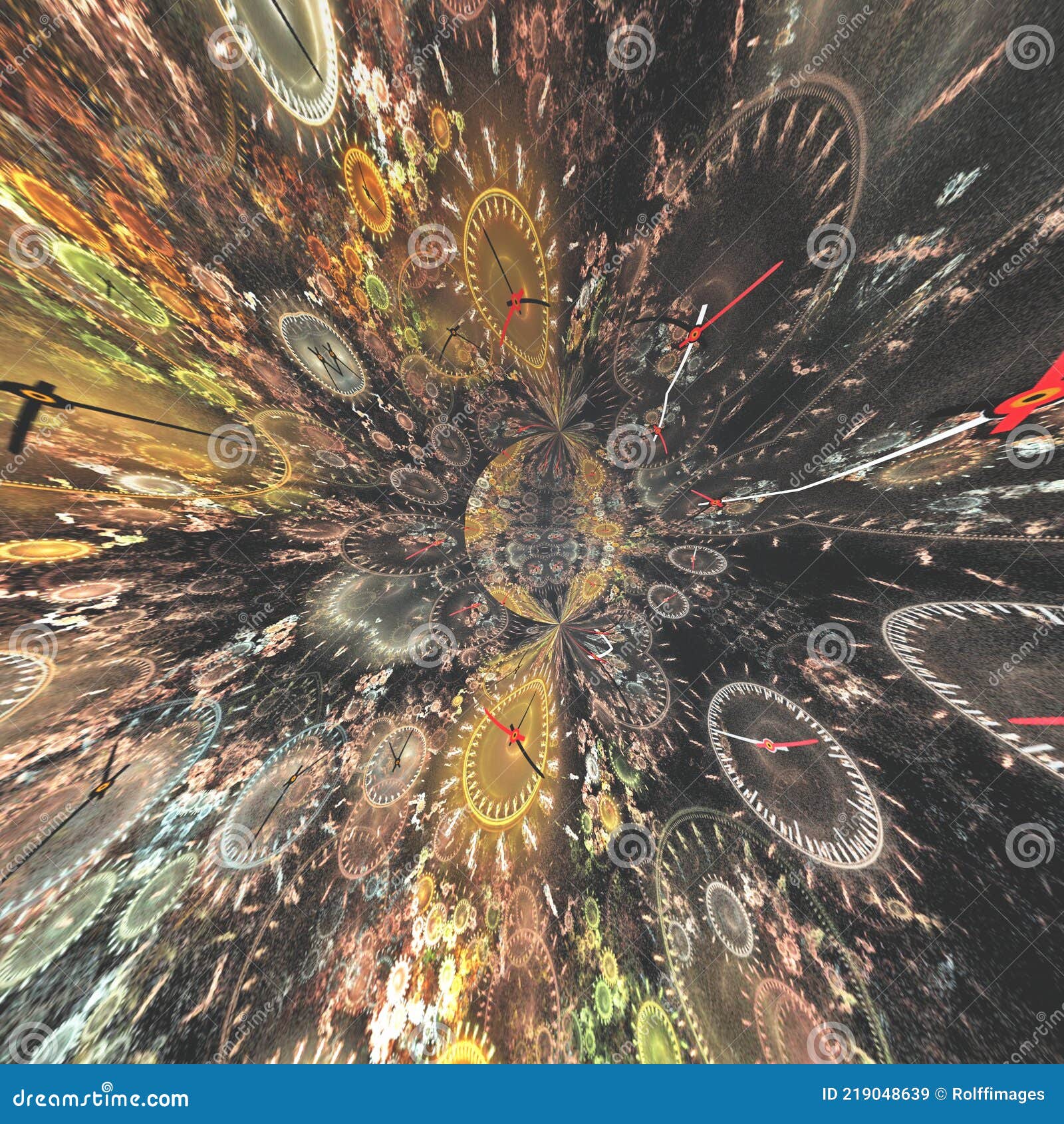 Abstract Clockwork Painting Stock Illustration - Illustration of modern ...