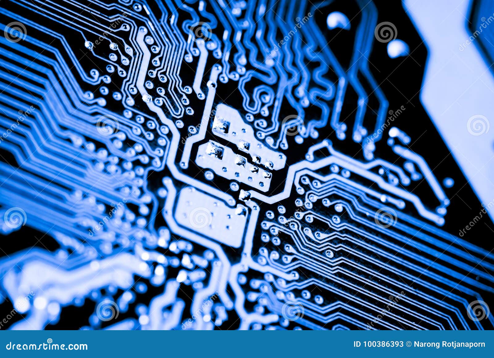 Close Up of Circuits Electronic on Mainboard Technology Computer ...