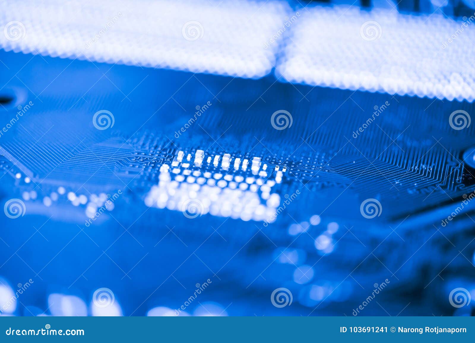 Close Up of Circuits Electronic on Mainboard Technology Computer ...