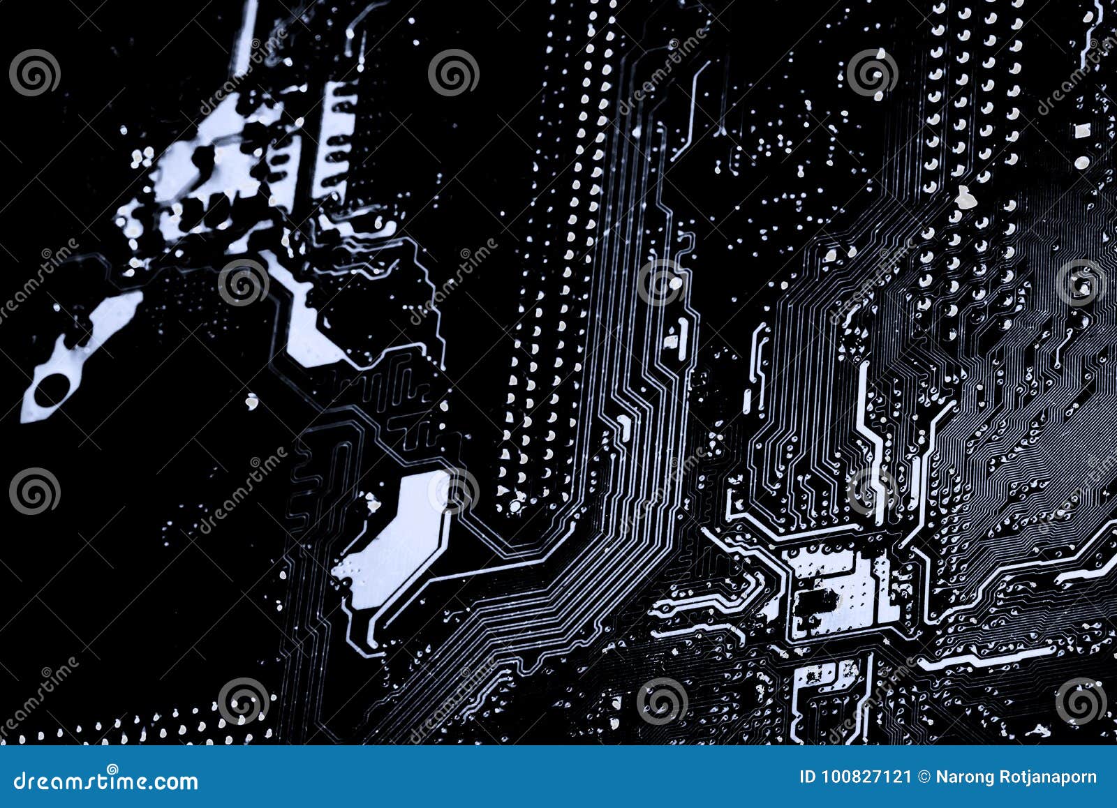 Close Up of Circuits Electronic on Mainboard Technology Computer ...