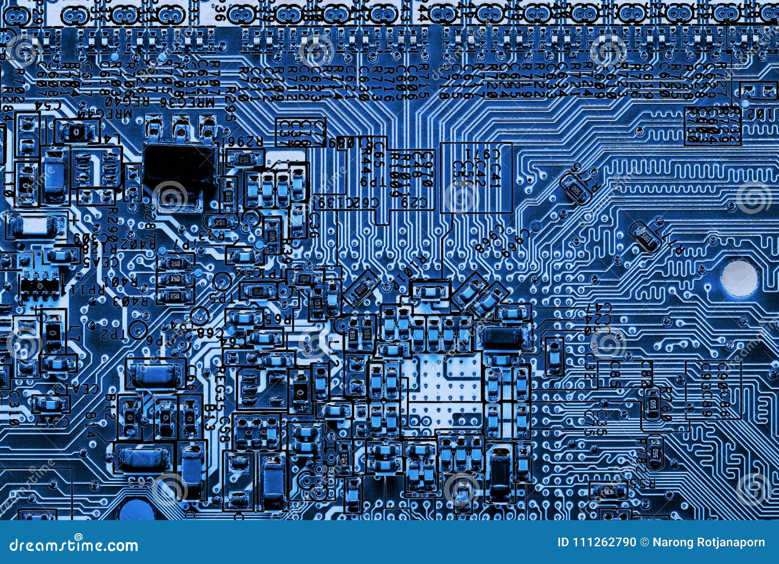 Close Up Of Circuits Electronic On Mainboard Technology Computer ...
