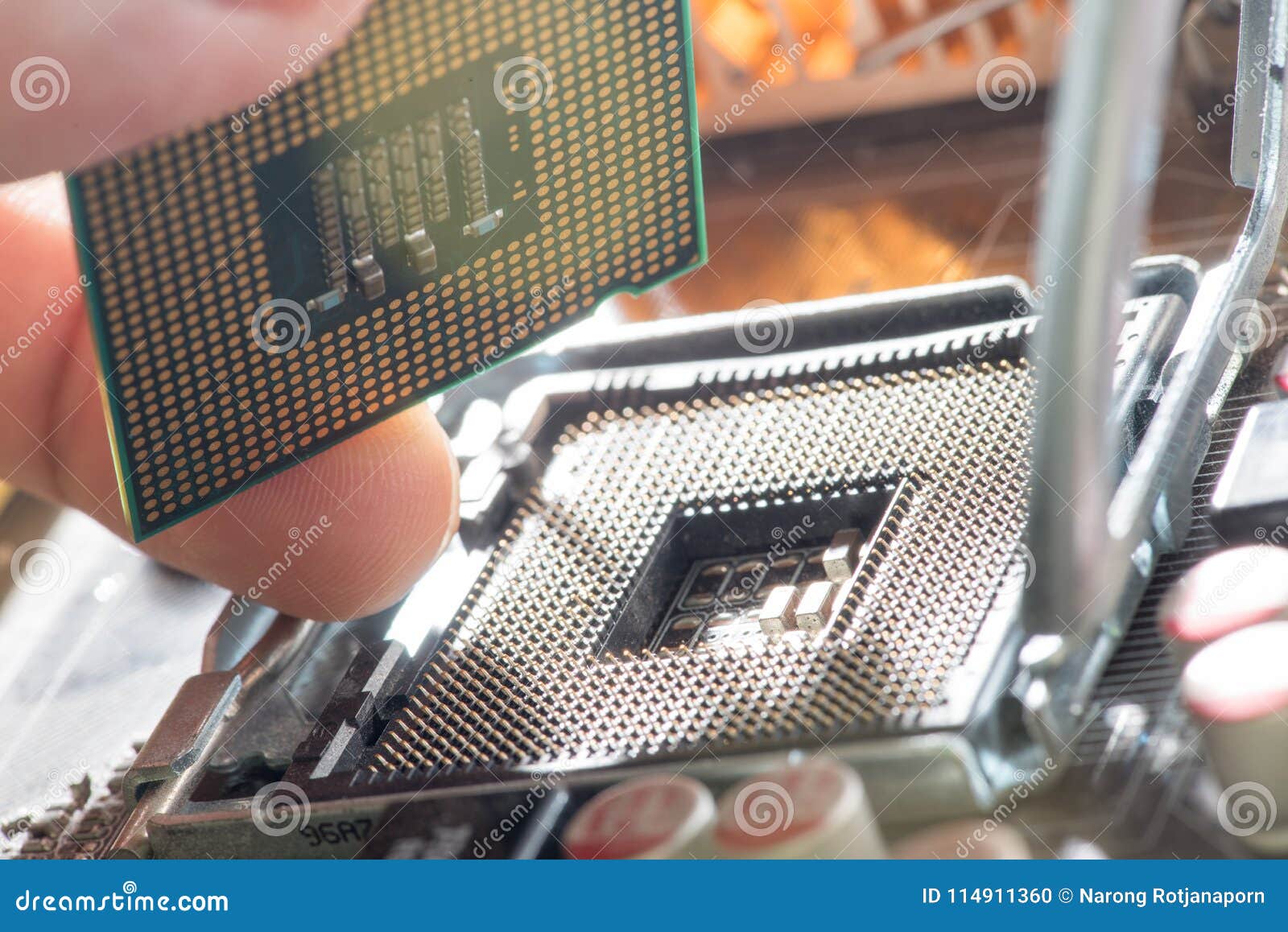 Close Up of Circuits Electronic on Mainboard Technology Computer ...