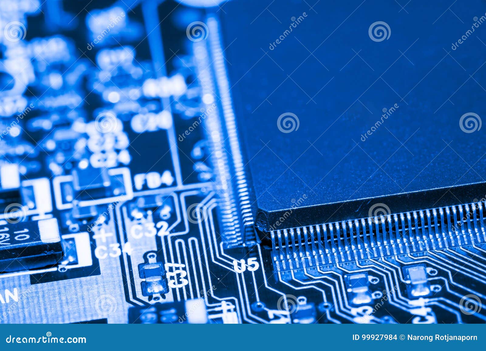 Close Up Of Circuits Electronic On Mainboard Technology Computer ...