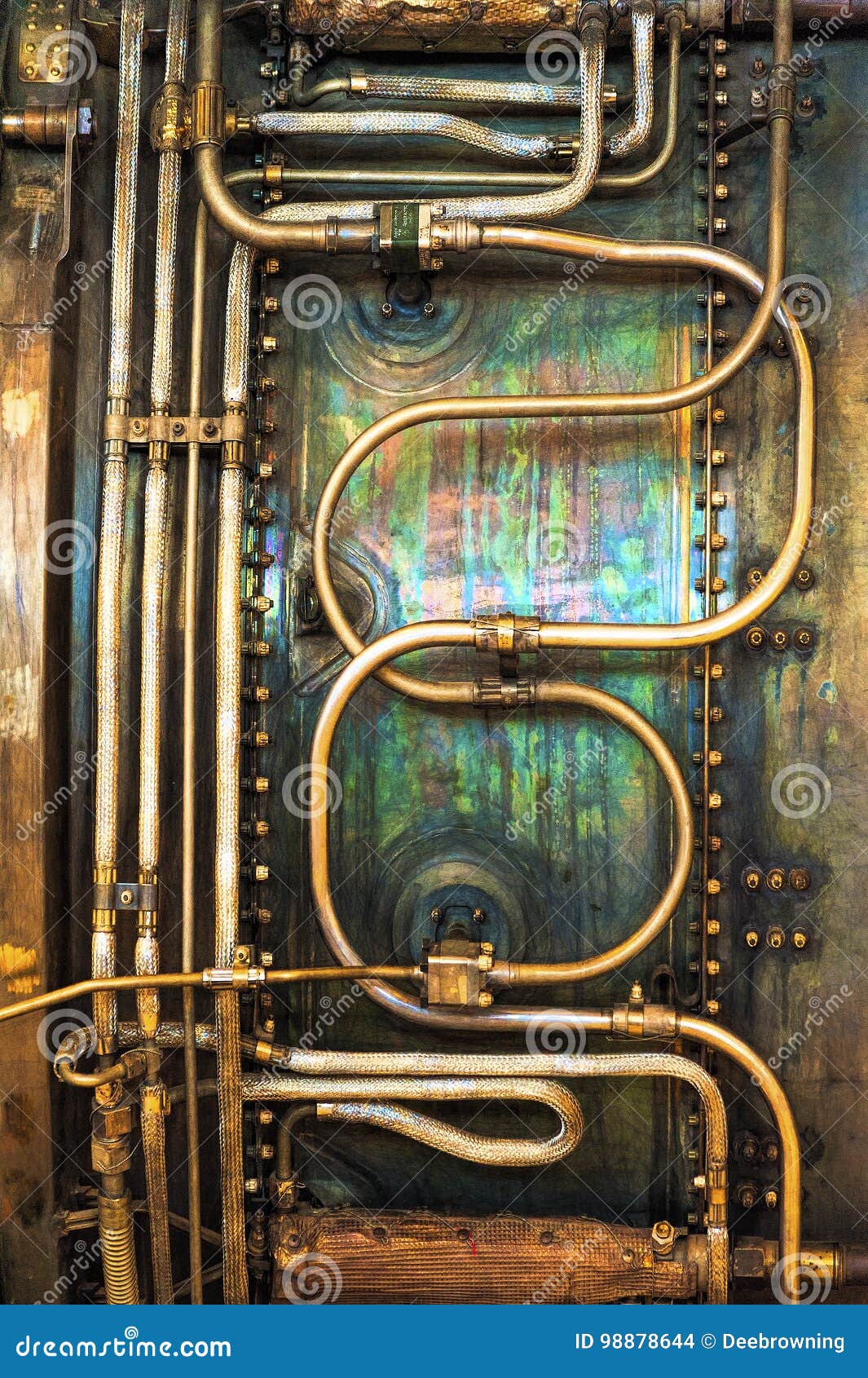 Abstract Section of Space Rocket Stock Photo - Image of hoses, rivets ...