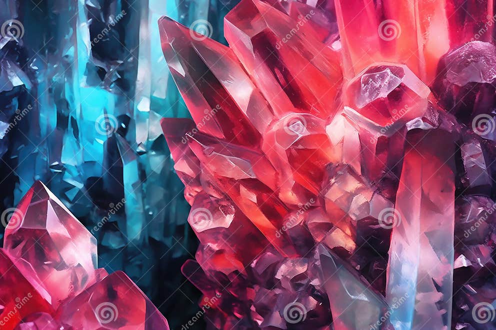 Abstract Close-up of Crystal Cave Textures Stock Illustration ...