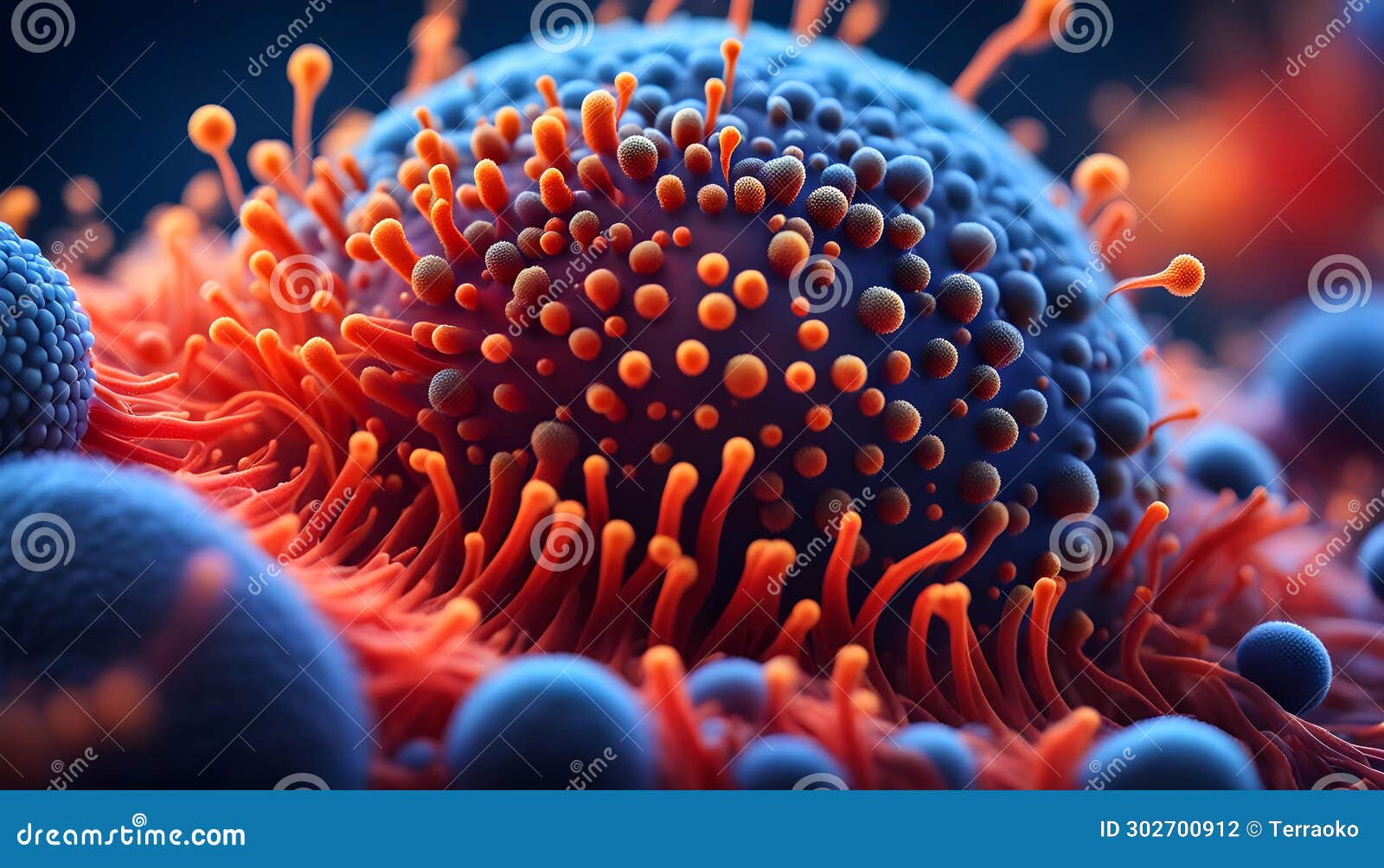 Bacteria Microscope 3D Low Poly Render Probiotics. Healthy Normal ...