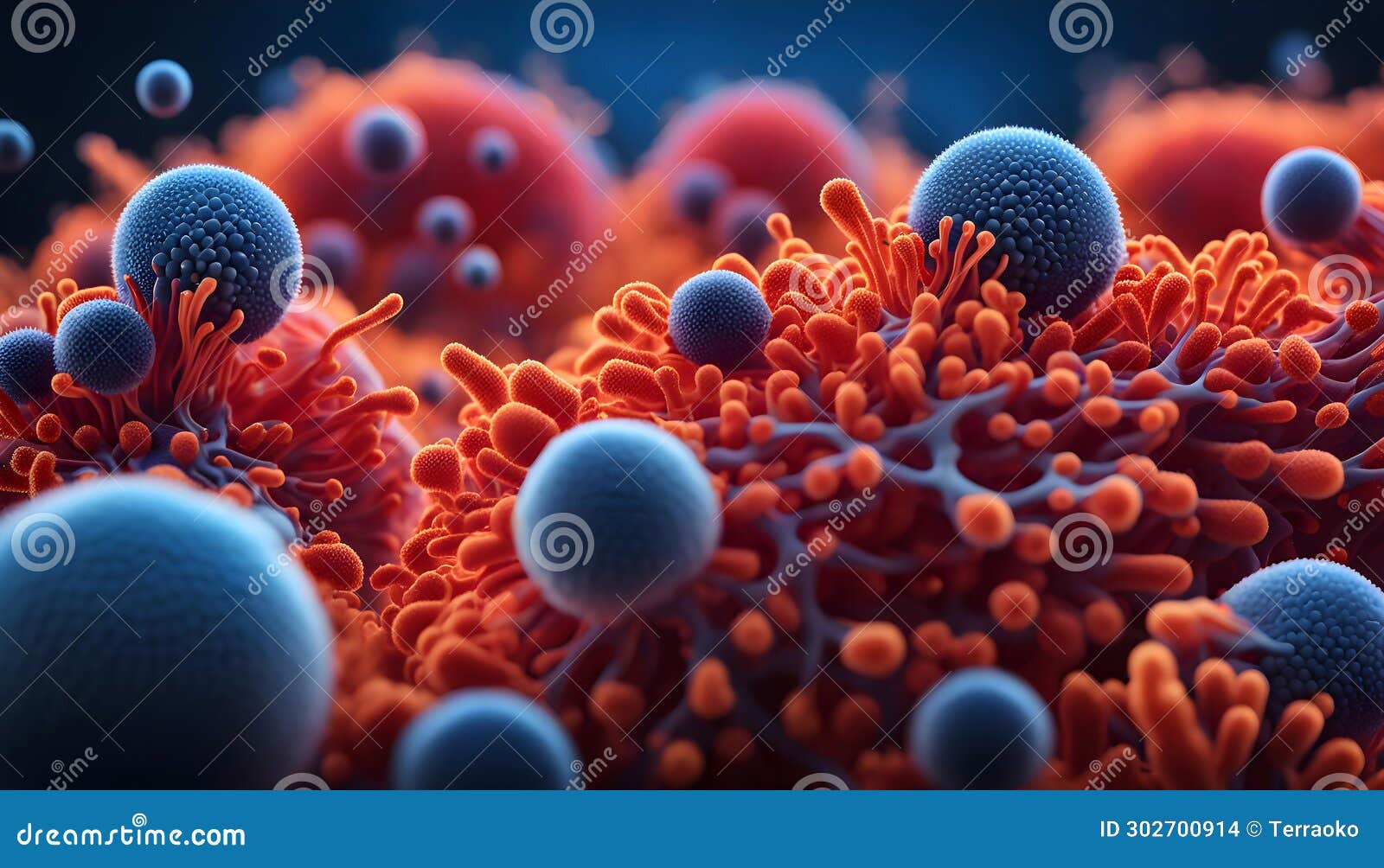 Bacteria Microscope 3D Low Poly Render Probiotics. Healthy Normal ...