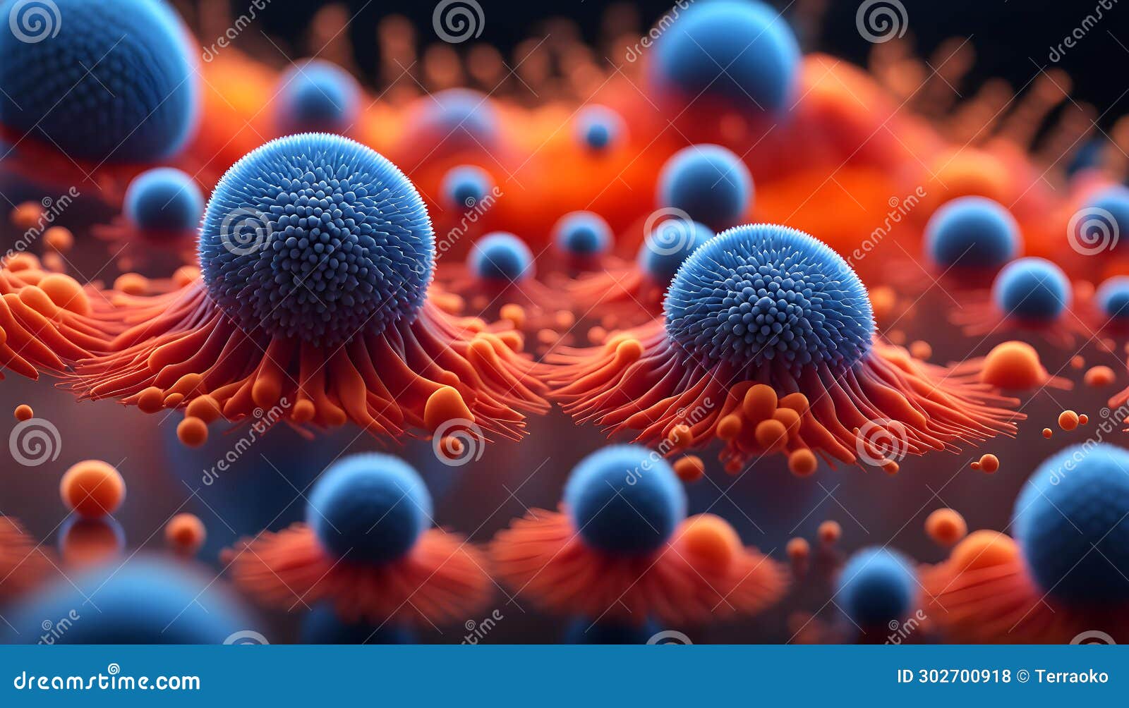 Bacteria Microscope 3D Low Poly Render Probiotics. Healthy Normal ...