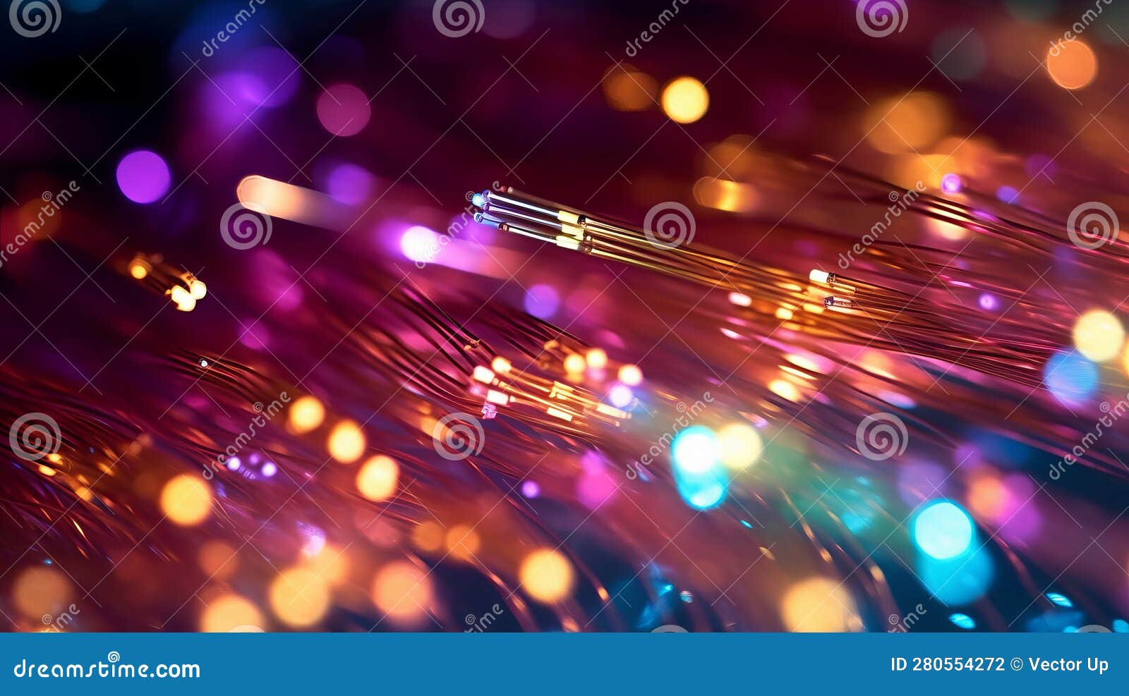 Abstract Close Up Fiber Optics Light for Background. Generative AI ...
