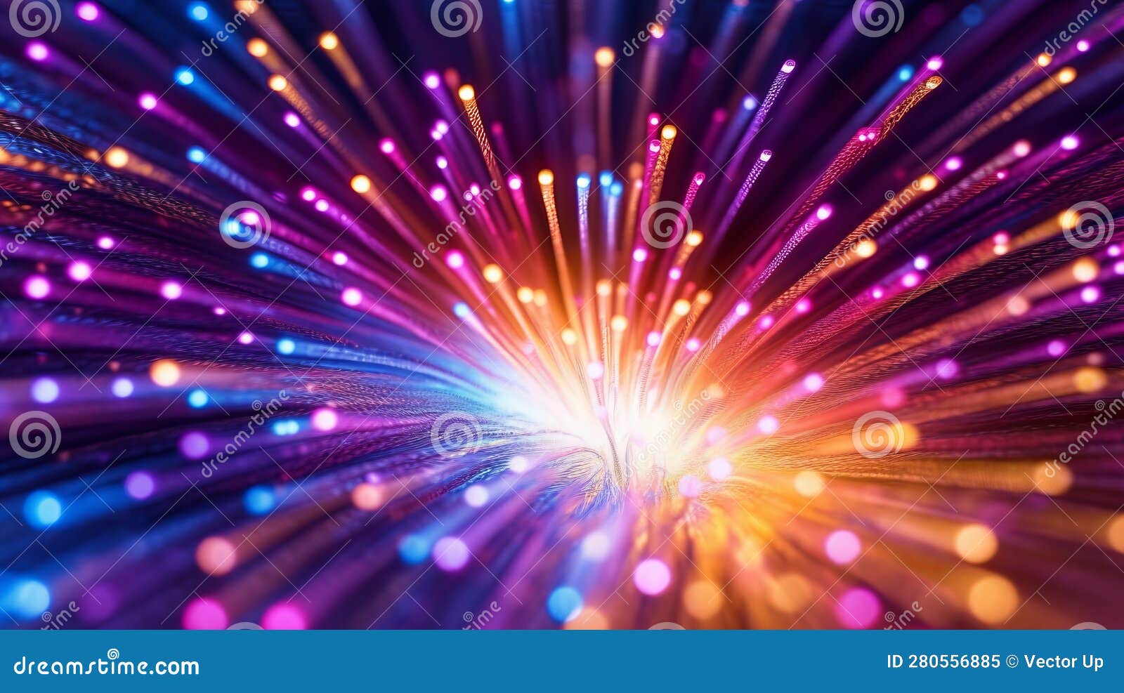 Abstract Close Up Fiber Optics Light for Background. Generative AI ...