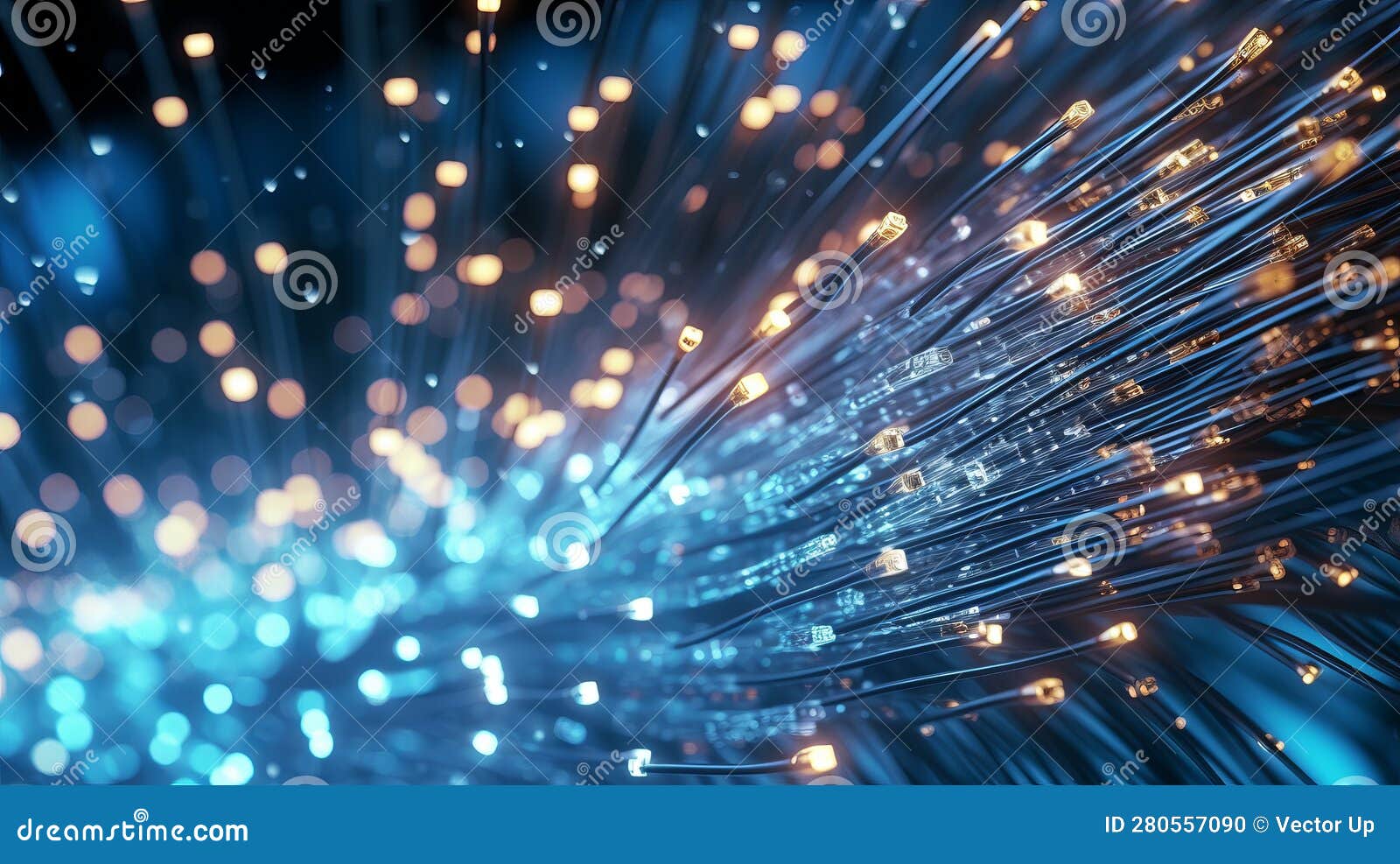 Abstract Close Up Fiber Optics Light for Background. Generative AI ...