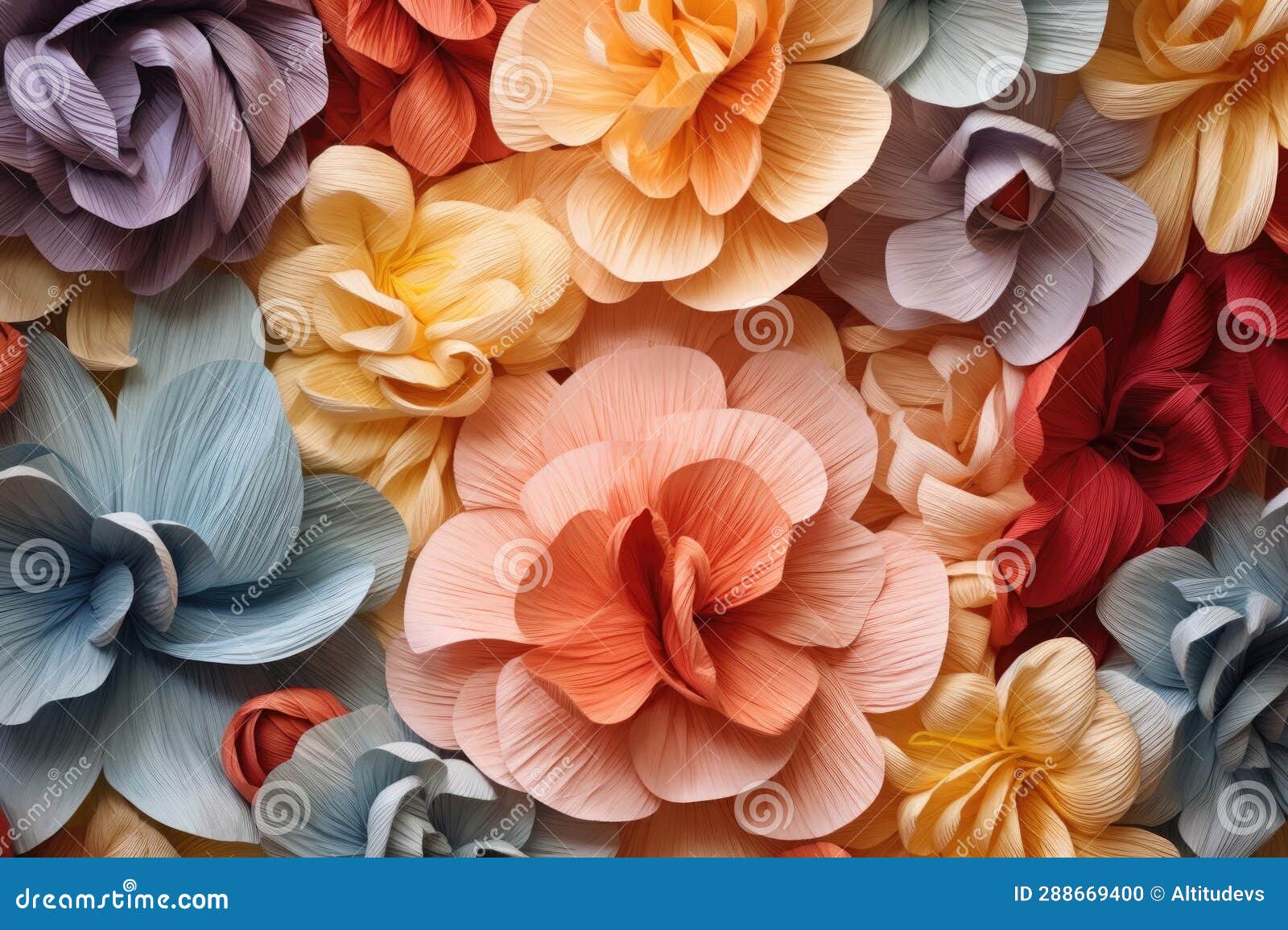 Abstract Close-up of Layered Paper Flower Textures Stock Photo - Image ...