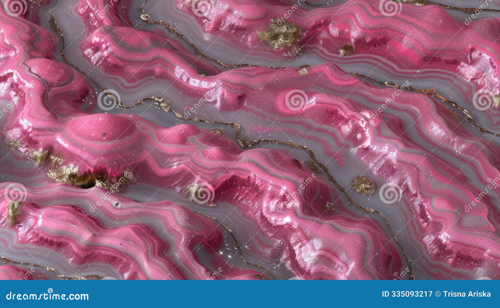 Abstract Close-up of Layered Pink Substance with Textures and Patterns ...