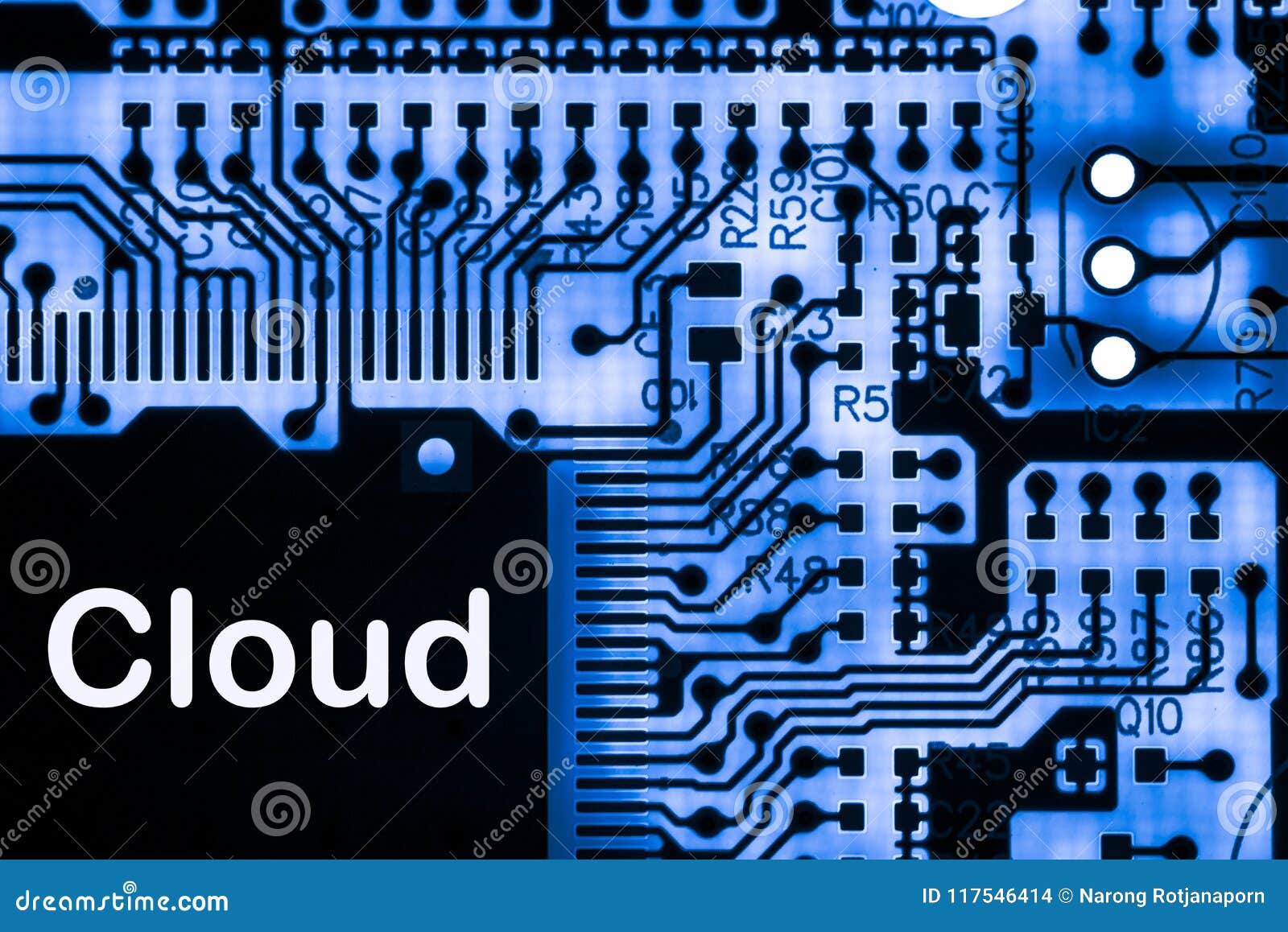 Abstract,close Up of Mainboard Electronic Computer Background. Cloud ...