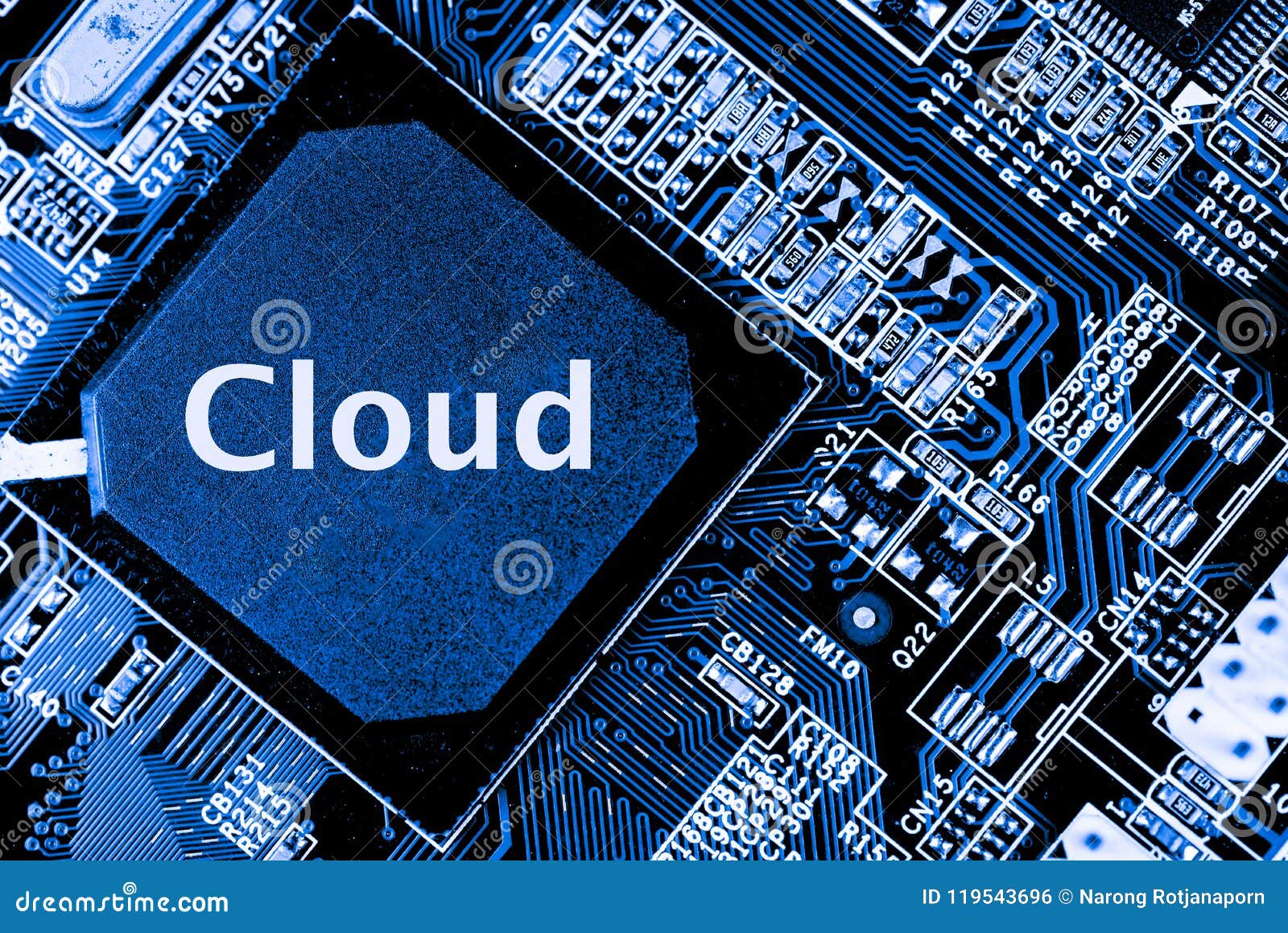 Abstract,close Up Of Mainboard Electronic Computer Background. Cloud ...