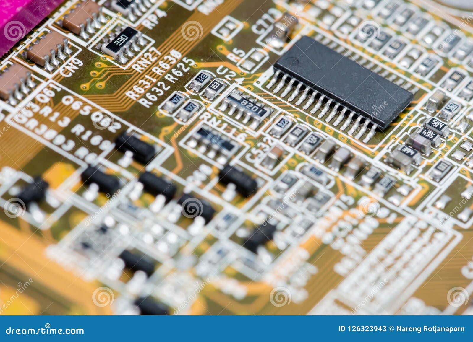 Abstract,close Up of Mainboard Electronic Computer Background. Logic ...