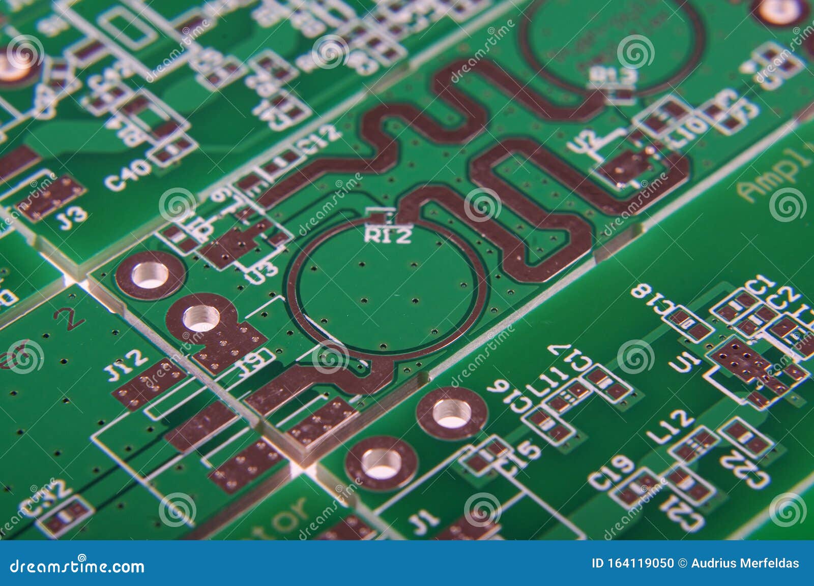 Abstract Close Up of Microwave PCB Patterns Stock Photo - Image of ...