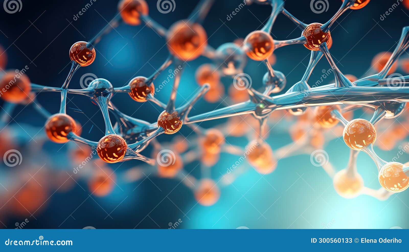 Abstract Close-up Molecule Model. Scientific Research in the Field of ...