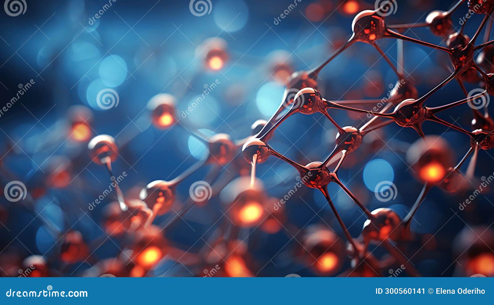 Abstract Close-up Molecule Model. Scientific Research in the Field of ...