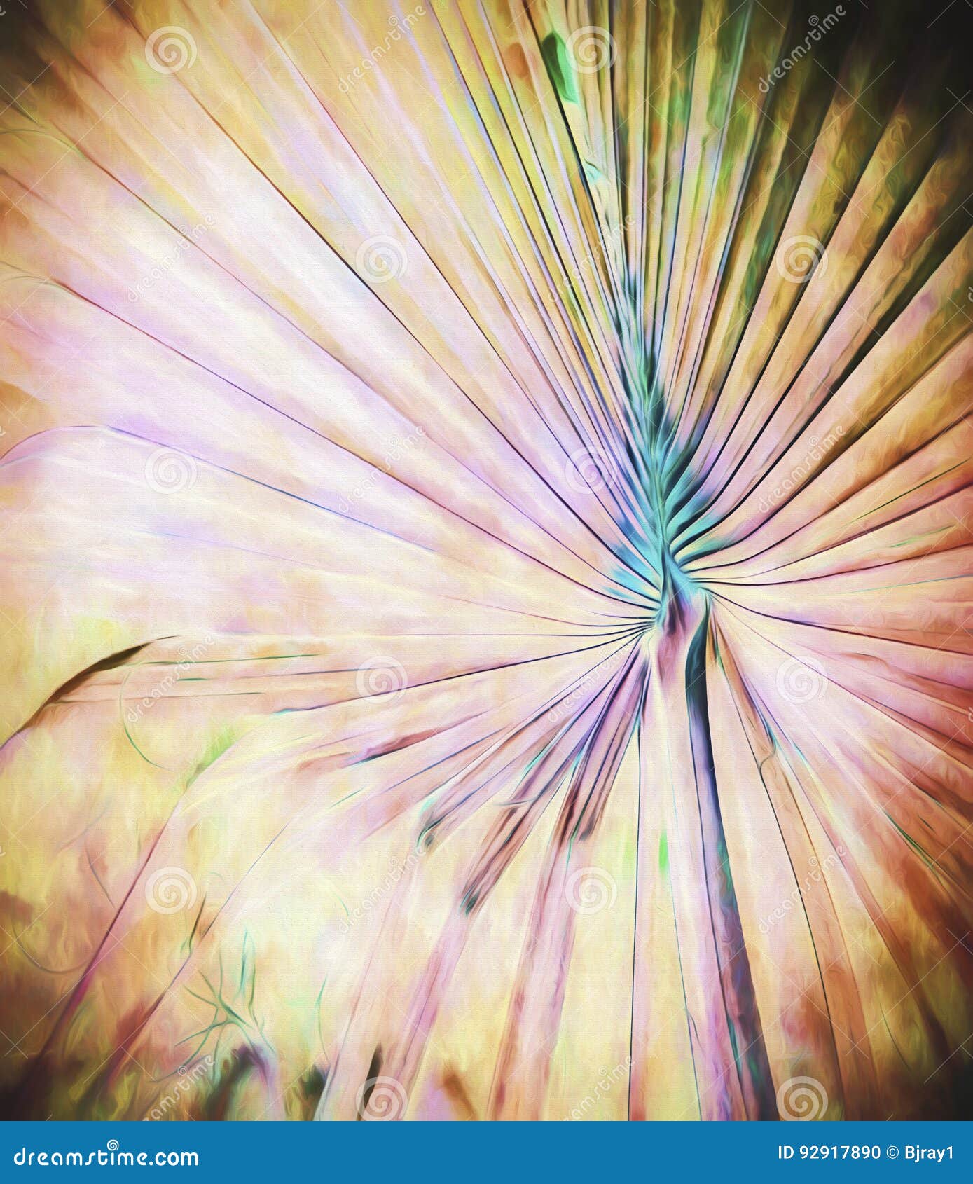 Abstract Close Up of a Palm Leaf Stock Illustration - Illustration of ...