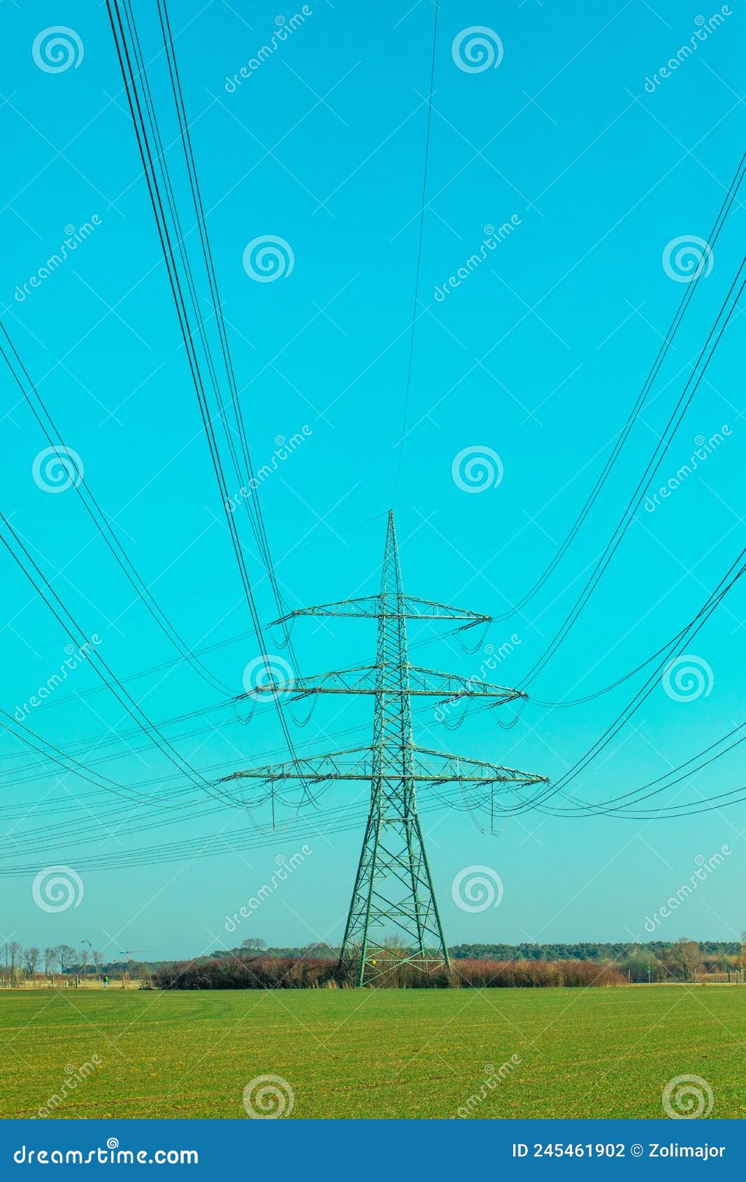 Abstract Close Up on Power Grid Towers Stock Photo - Image of ...