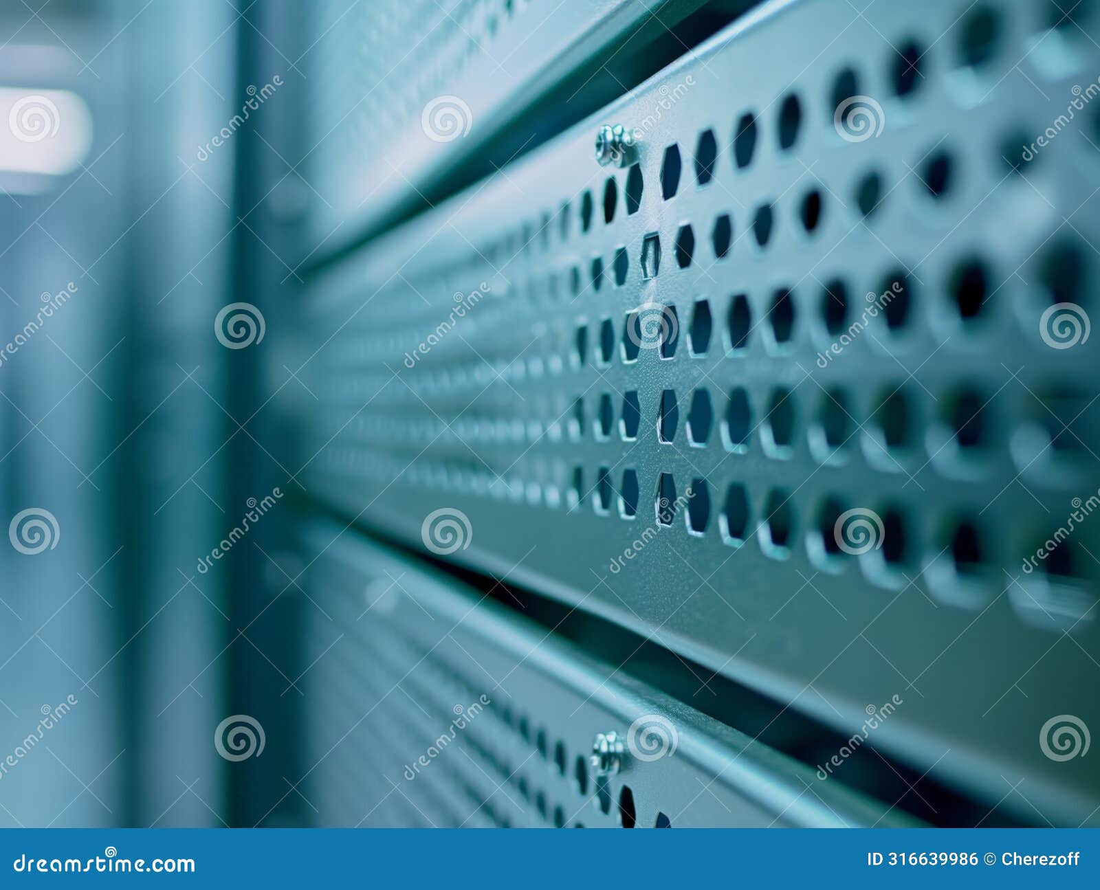 Abstract Close-up of Server Rack Panels in Data Center Stock Photo ...