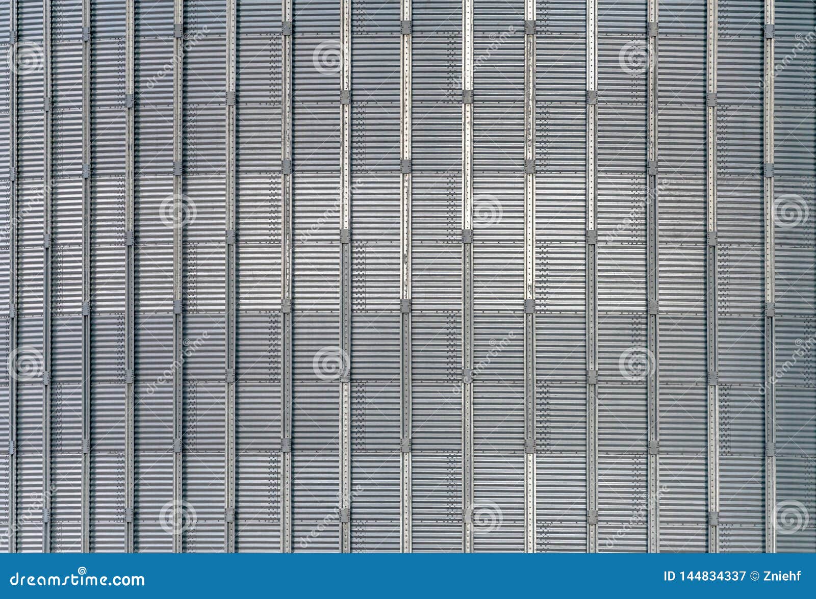 Abstract Close-up of the Texture of an Aluminium Grain Silo Stock Image ...