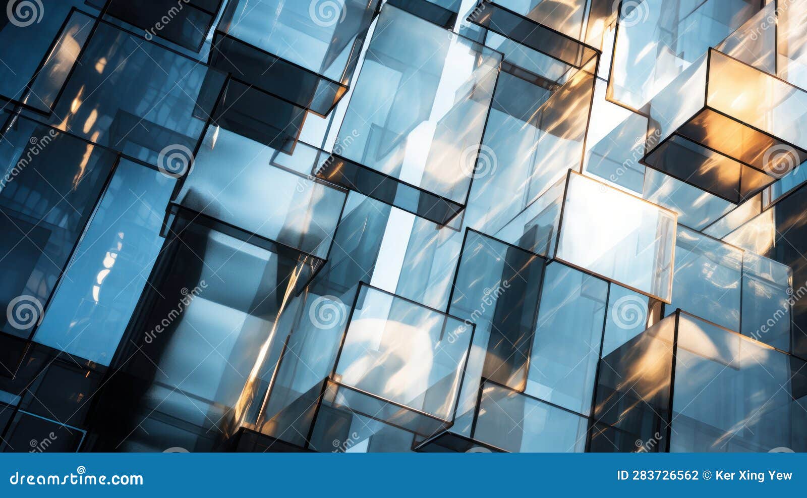 Abstract Close Up Texture Glass Facade Stock Illustration ...