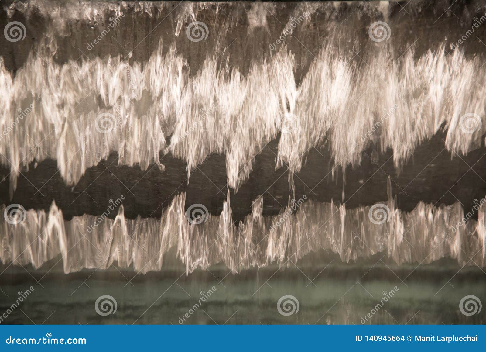 Close Up of Transparent Falling Water Vertical Flows. Stock Photo ...