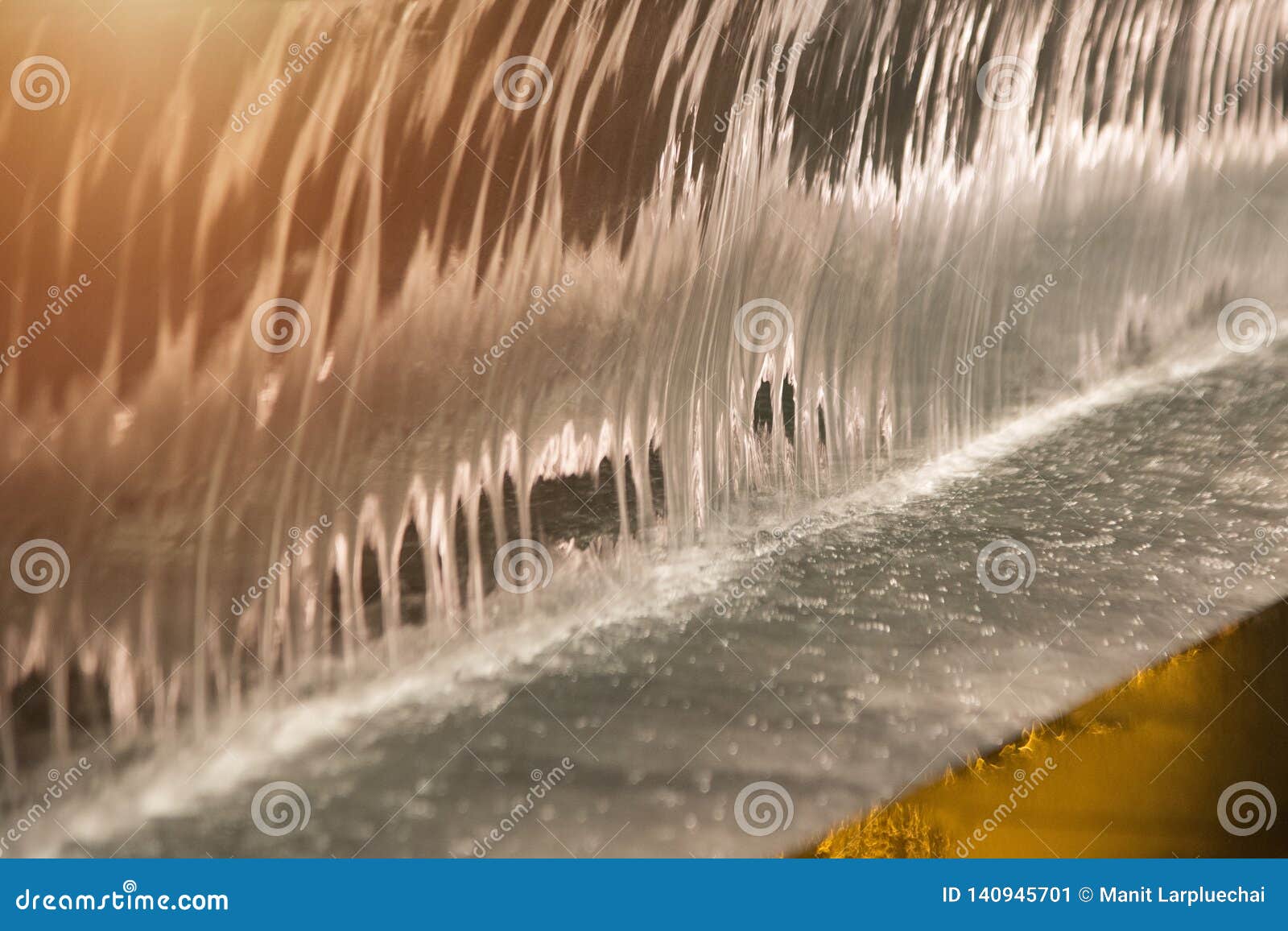Abstract and Close Up of Transparent Falling Water Vertical Flows Stock ...