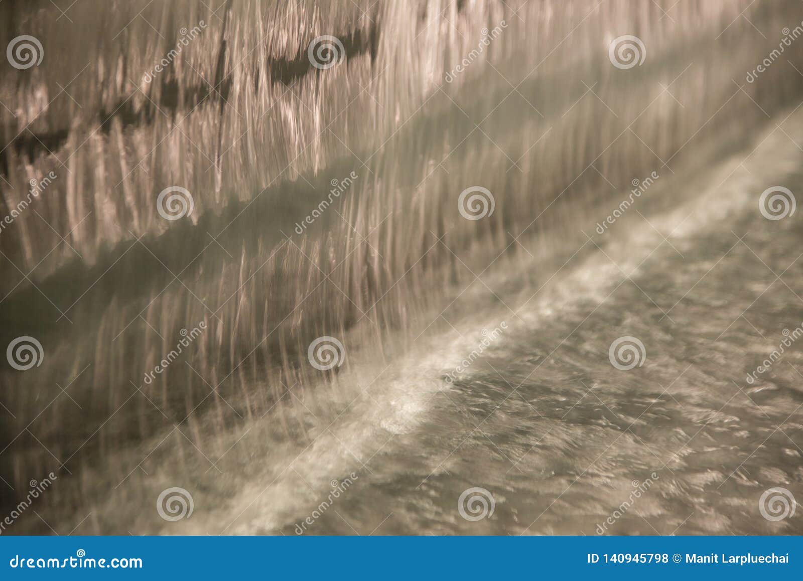 Close Up of Transparent Falling Water Vertical Flows. Stock Photo ...