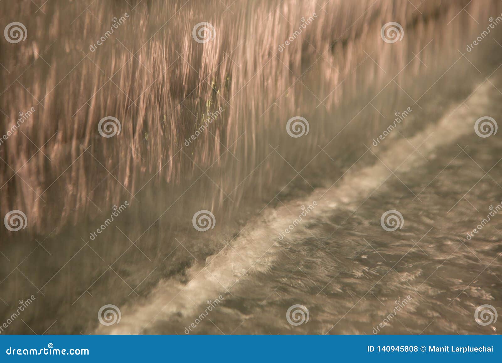 Close Up of Transparent Falling Water Vertical Flows. Stock Photo ...