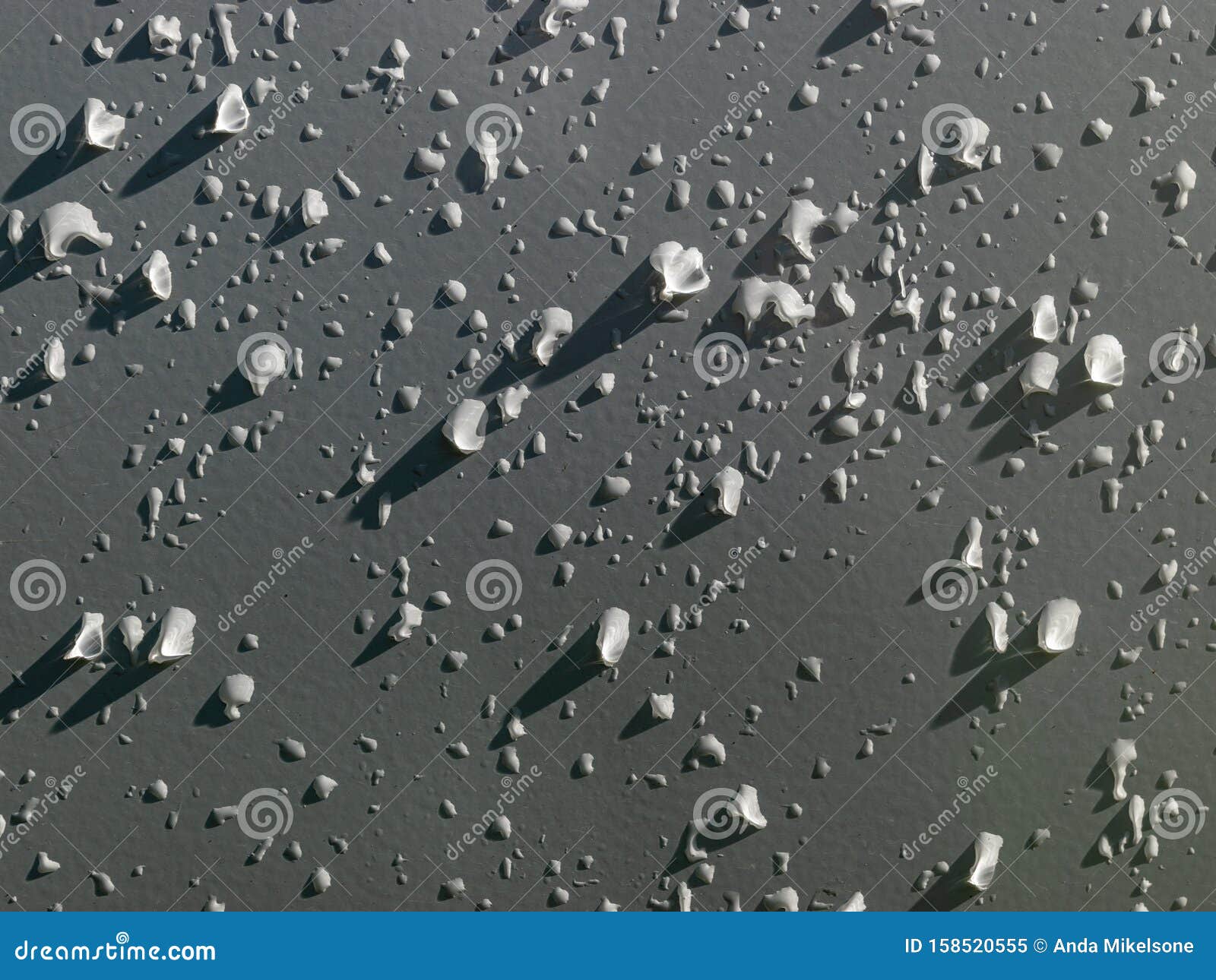 Abstract Close-up View of Water and Hail on Gray Background Stock Image ...