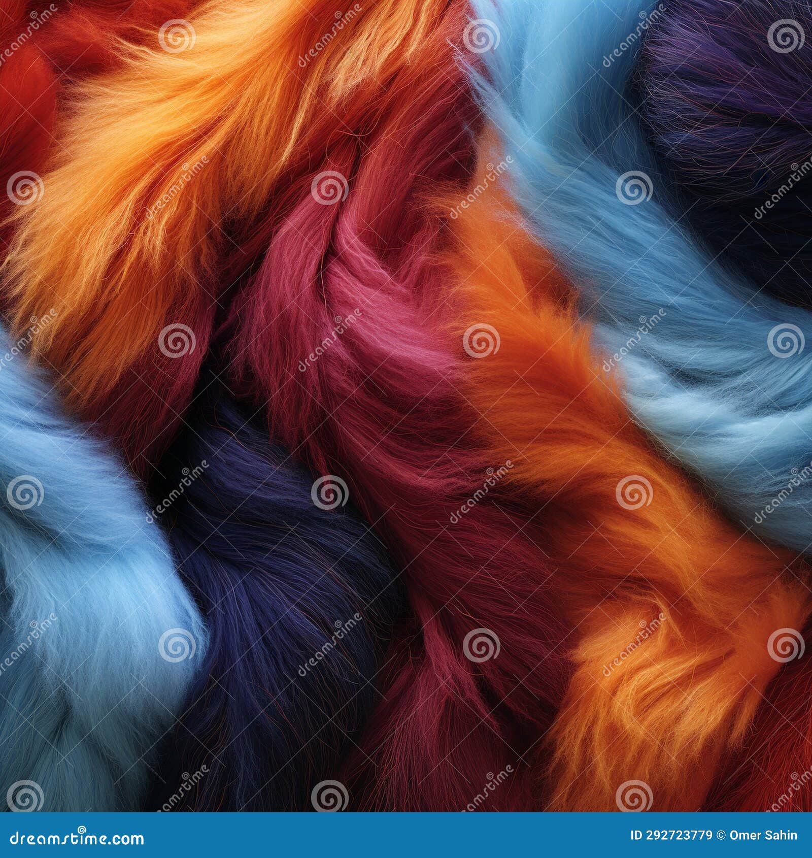 Abstract Close-Up Views of Vibrant Wool Textures Stock Image - Image of ...