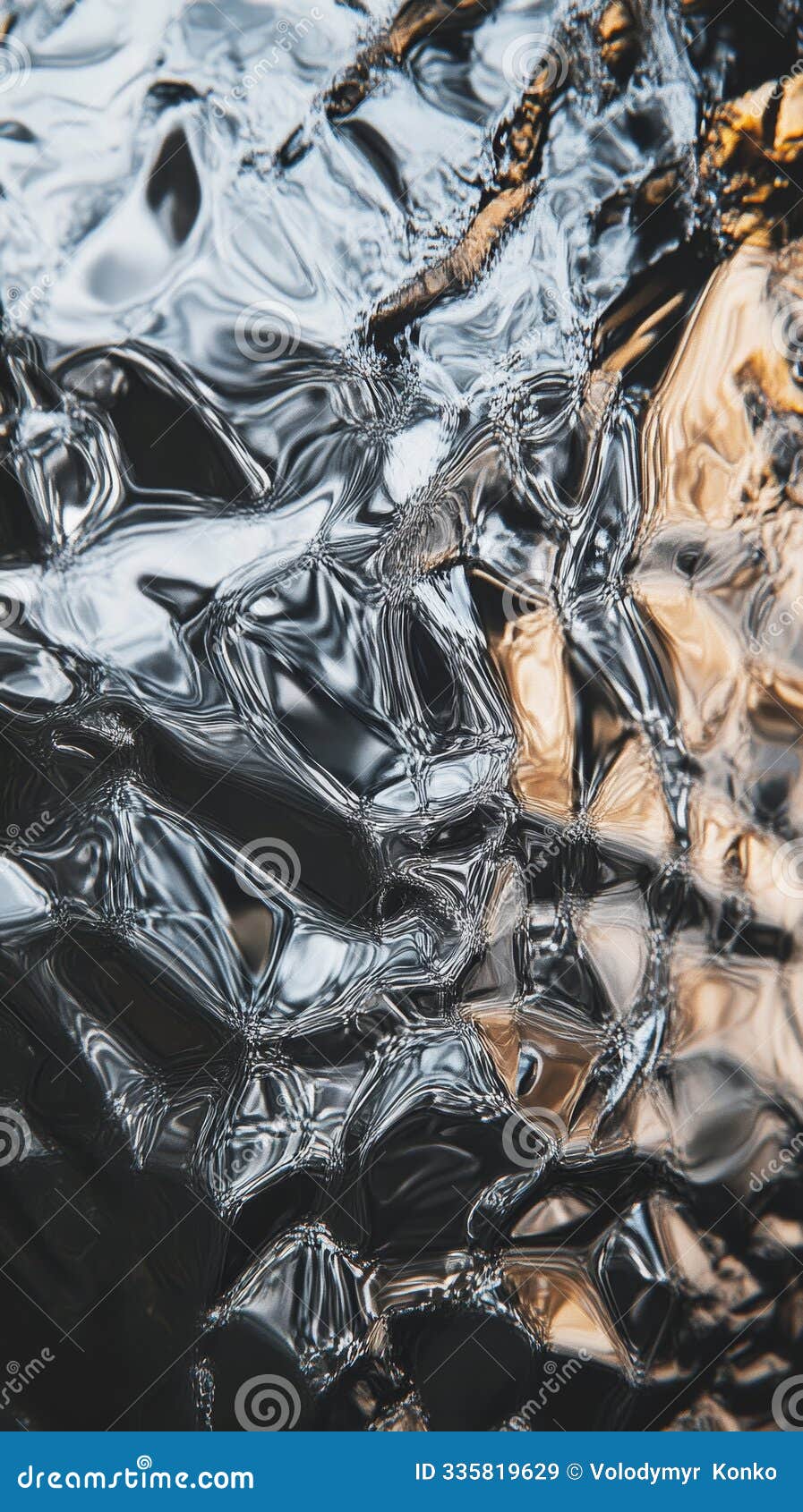 Abstract Close-up of Water Ripples with Reflection Effect Stock Image ...