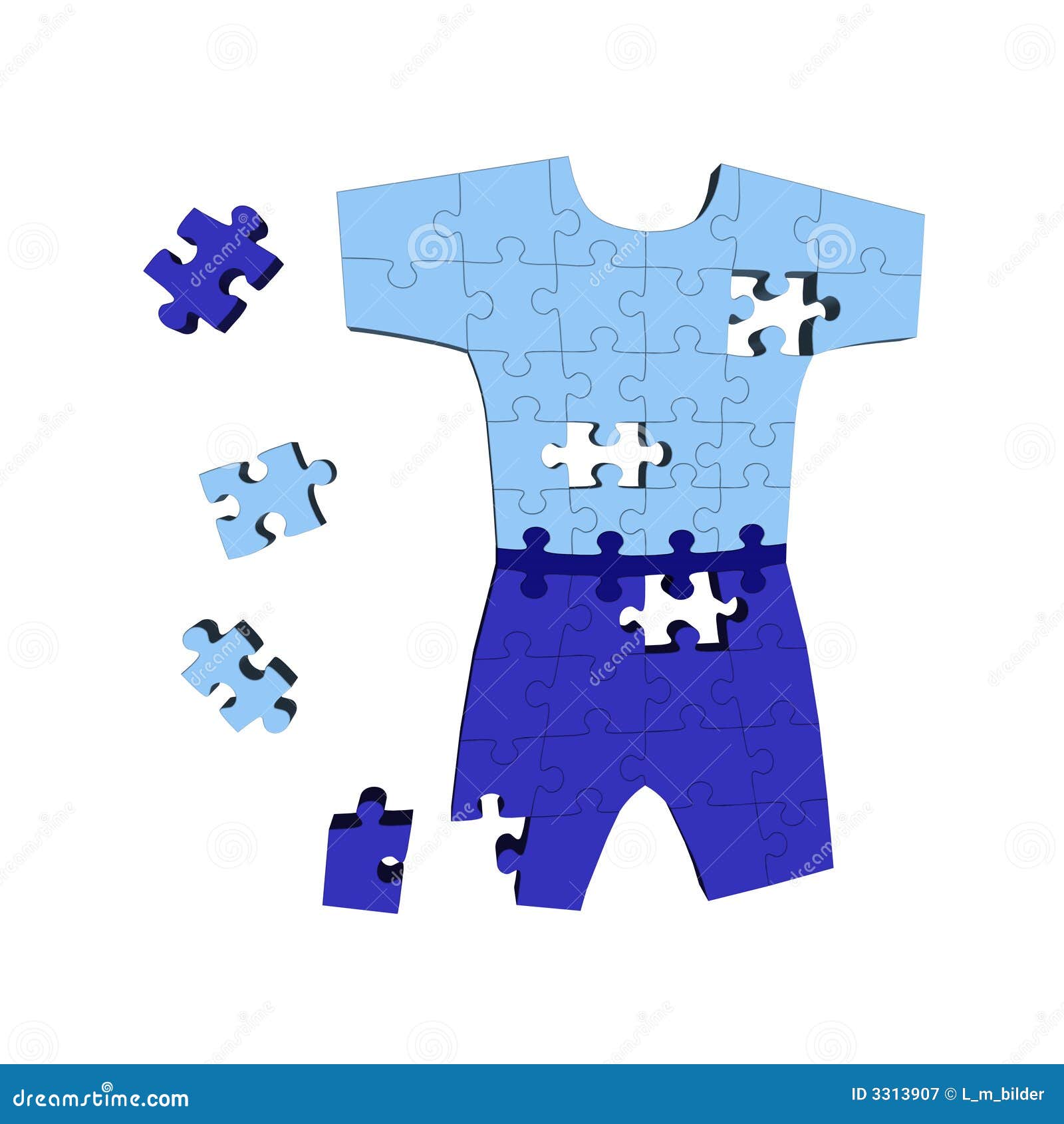Abstract clothing puzzle stock illustration. Illustration of group ...