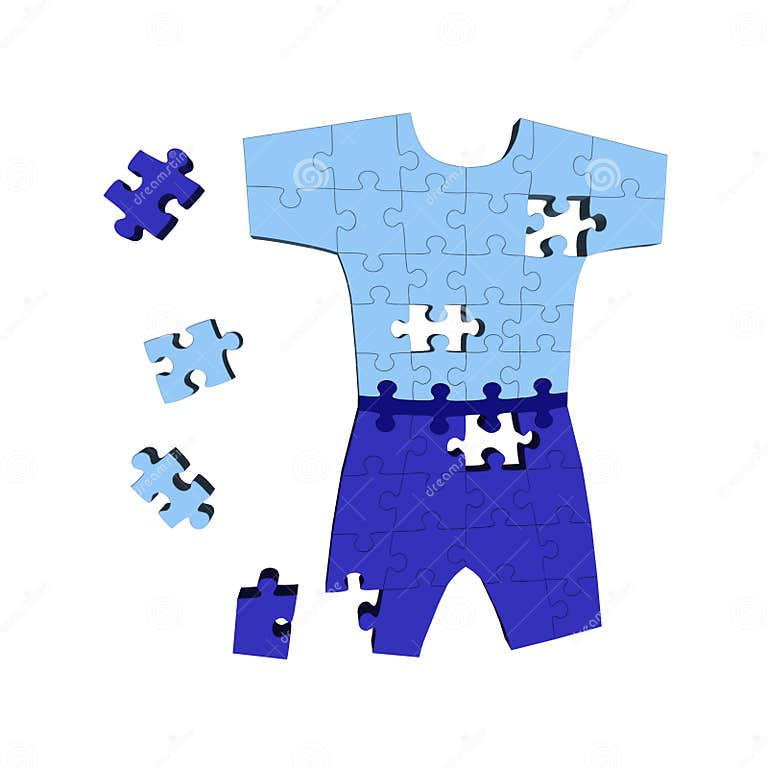 Abstract clothing puzzle stock illustration. Illustration of group ...