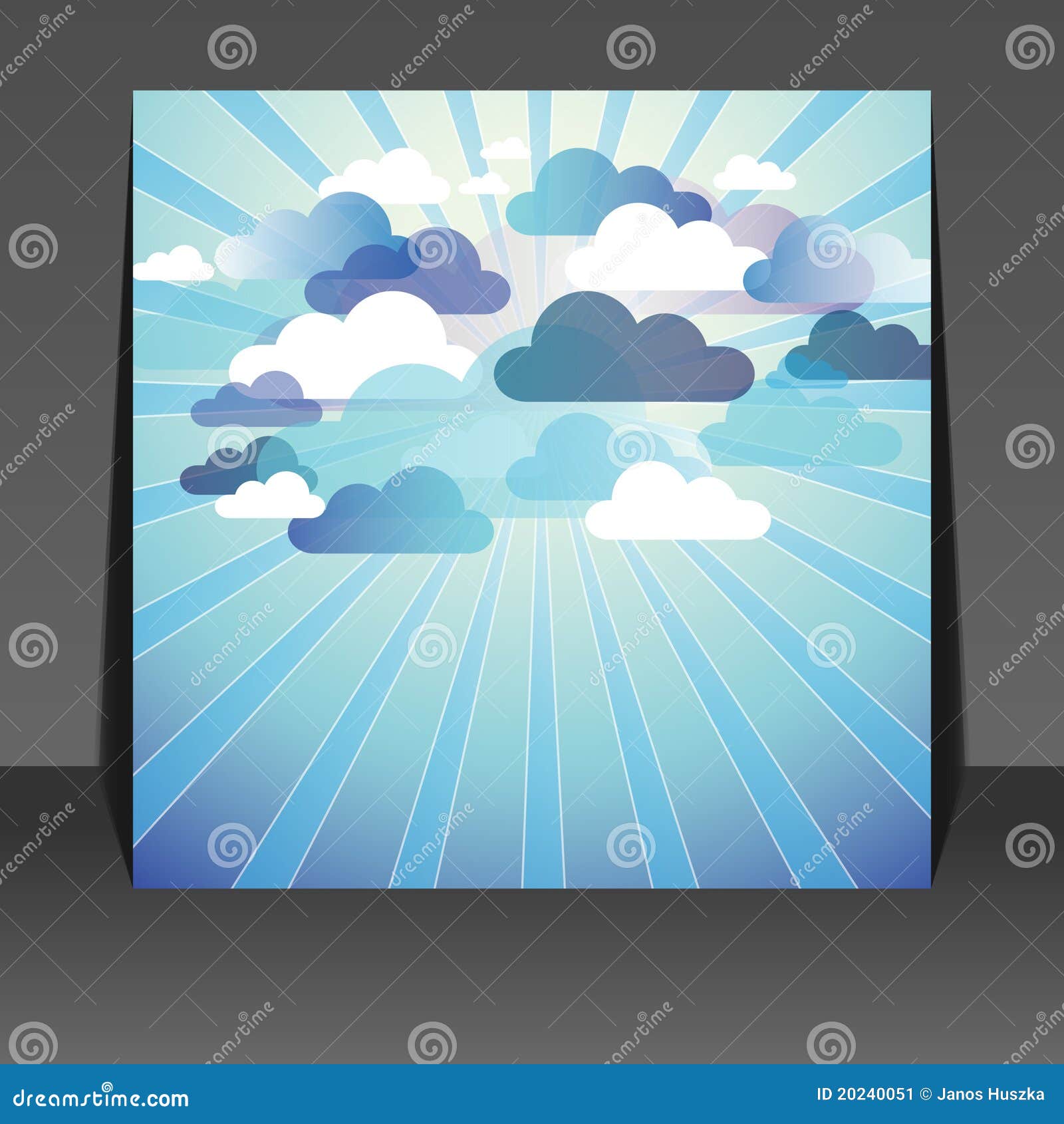 Abstract Cloud Background Flyer Design Stock Vector - Illustration of ...