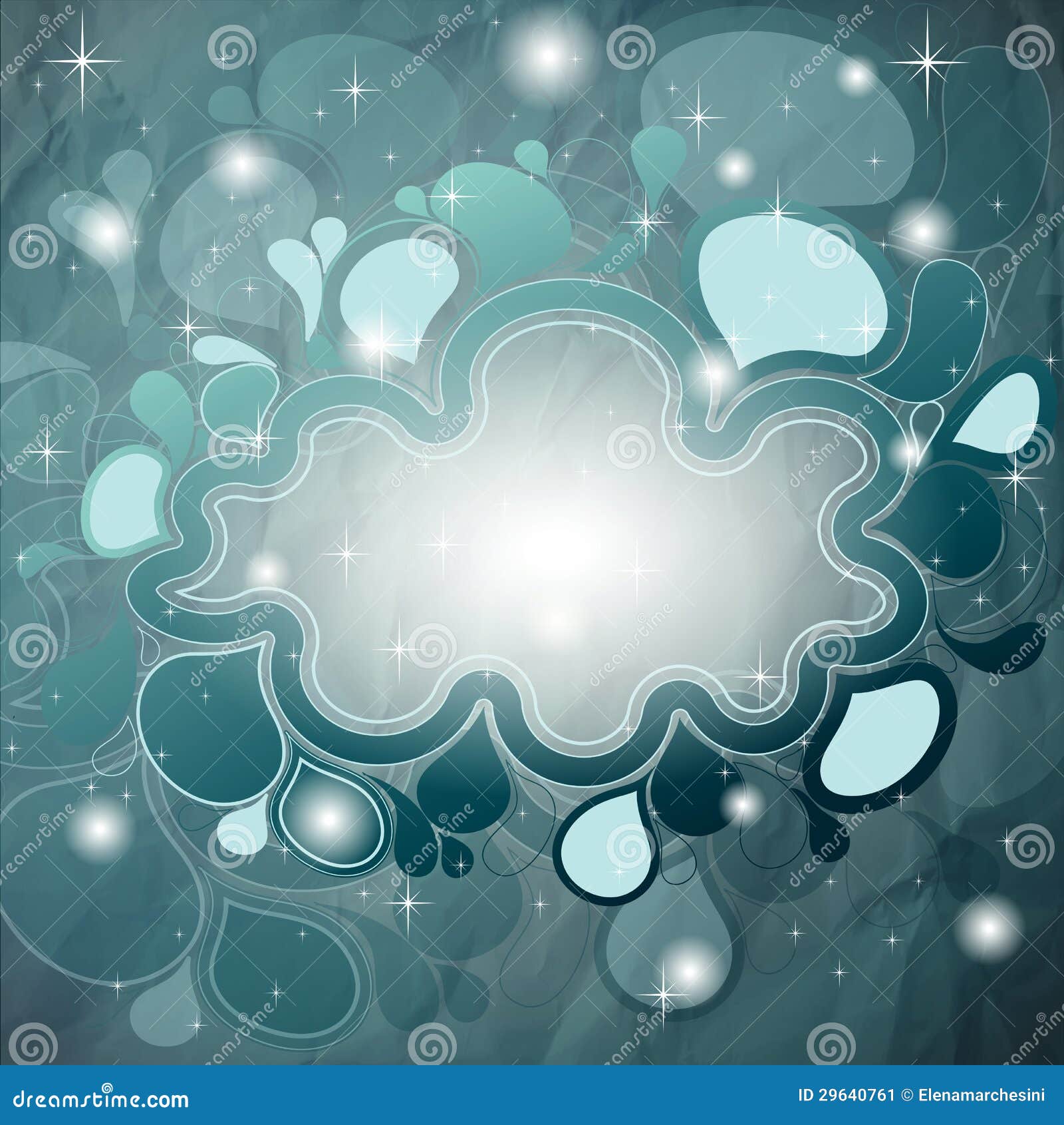 Abstract Cloud in Blue Color with Creased Paper Ef Stock Vector ...