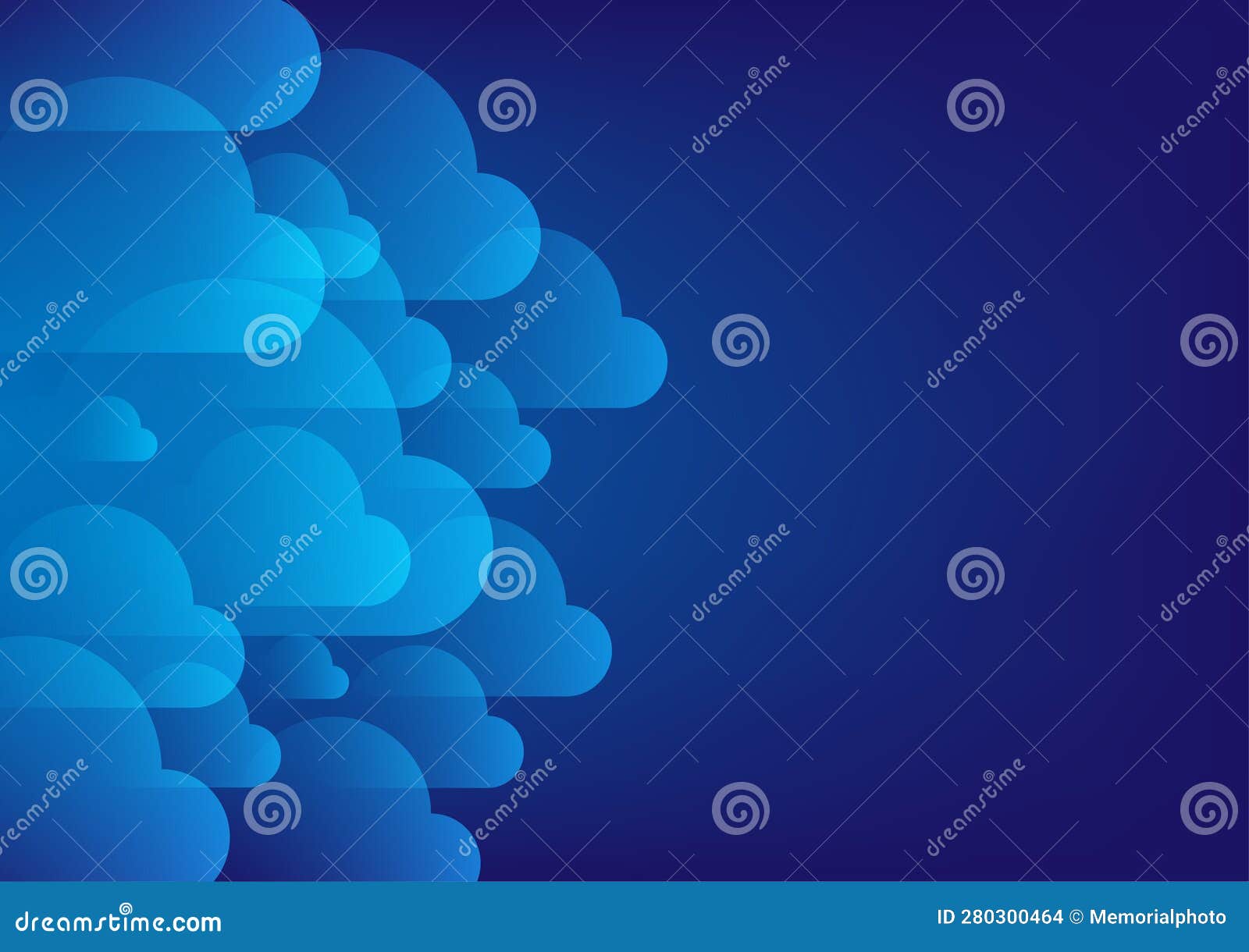 Abstract Cloud and Blue Sky Background. Overlap Shape Gradient Stock ...
