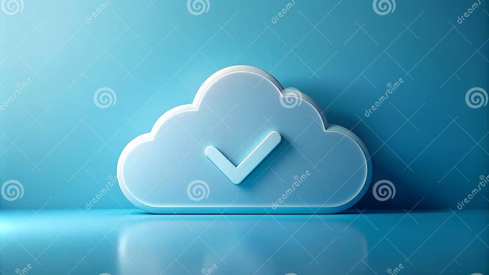 Abstract Cloud with Checkmark: a Symbolic Representation of Secure Data Storage Generative AI ...