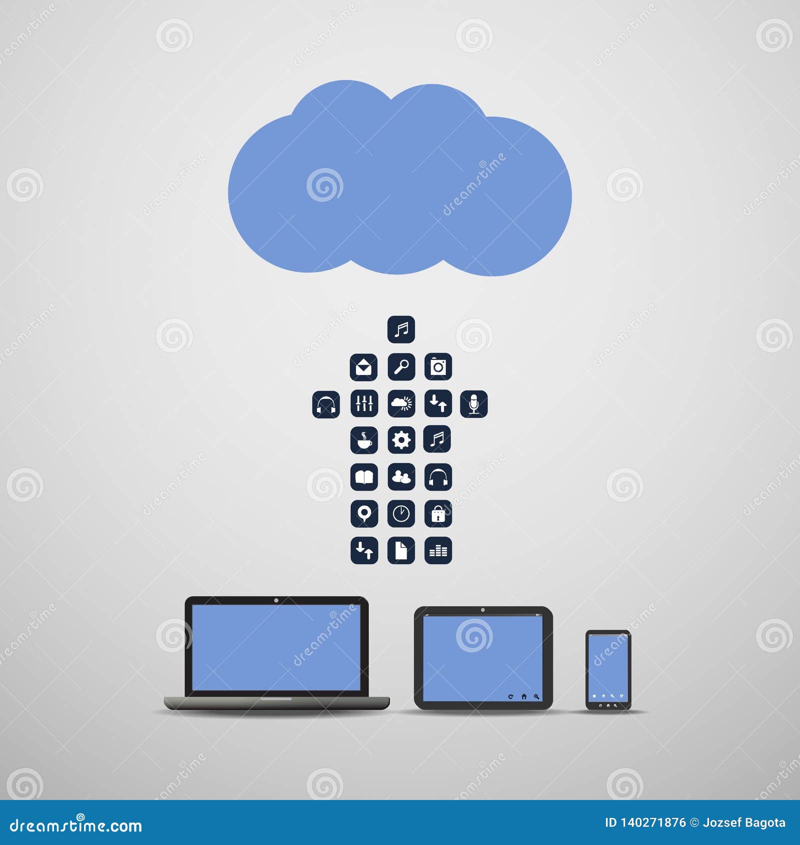 Abstract Cloud Computing Concept Design for Business and it Stock ...