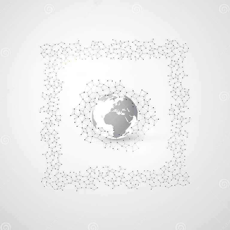 Abstract Cloud Computing and Global Network Connections Concept Design ...