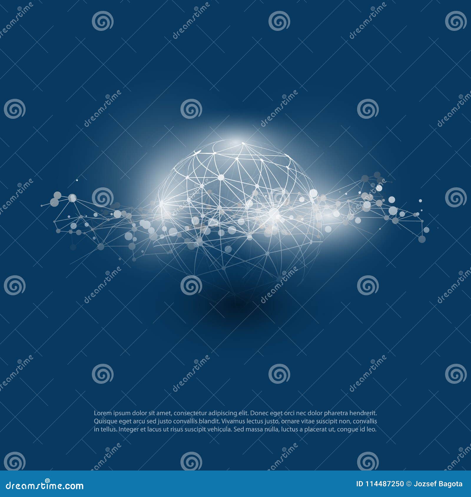 Abstract Cloud Computing and Global Network Connections Concept Design ...