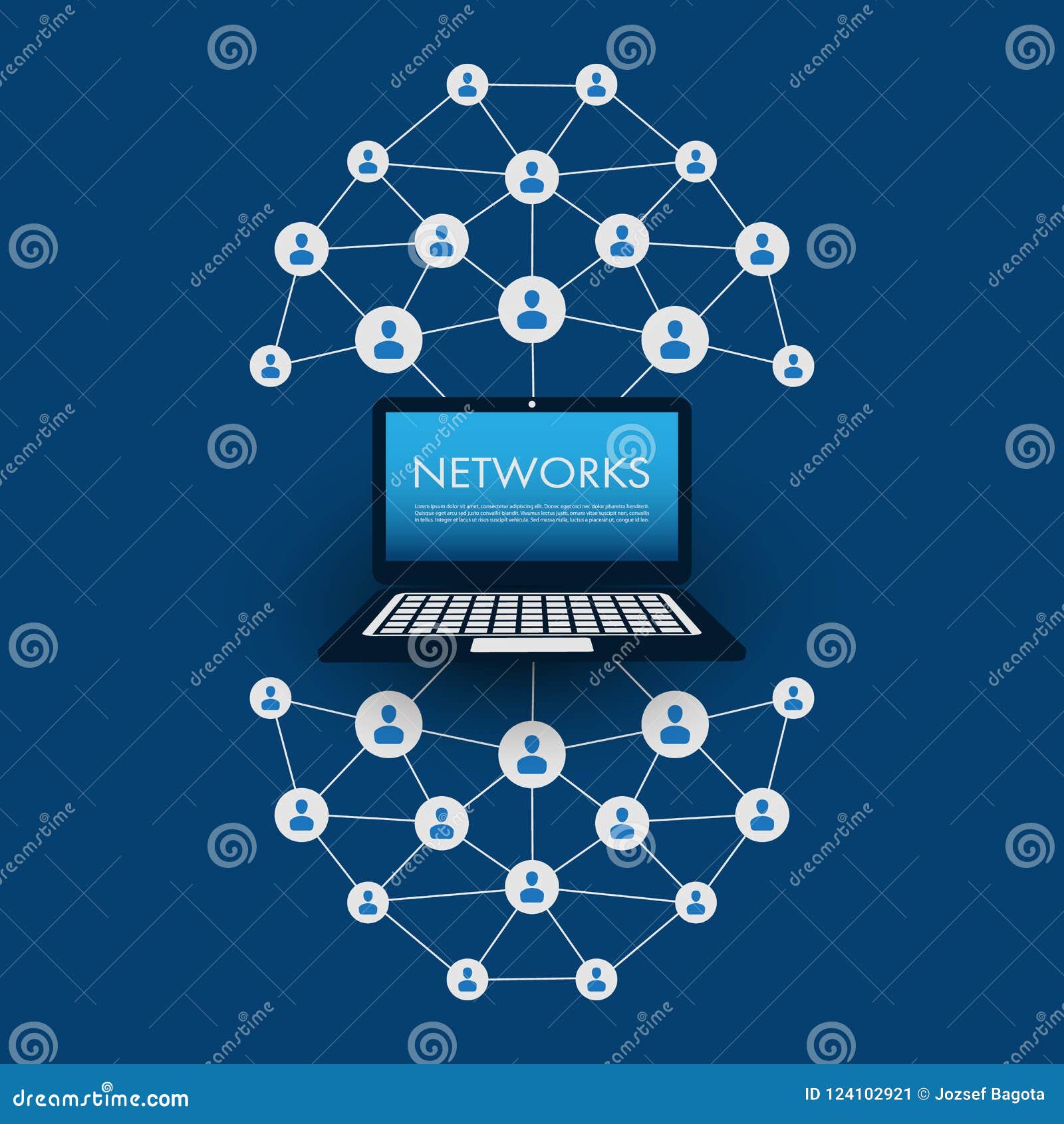 Networks - Business Connections - Social Media Concept Design Stock ...