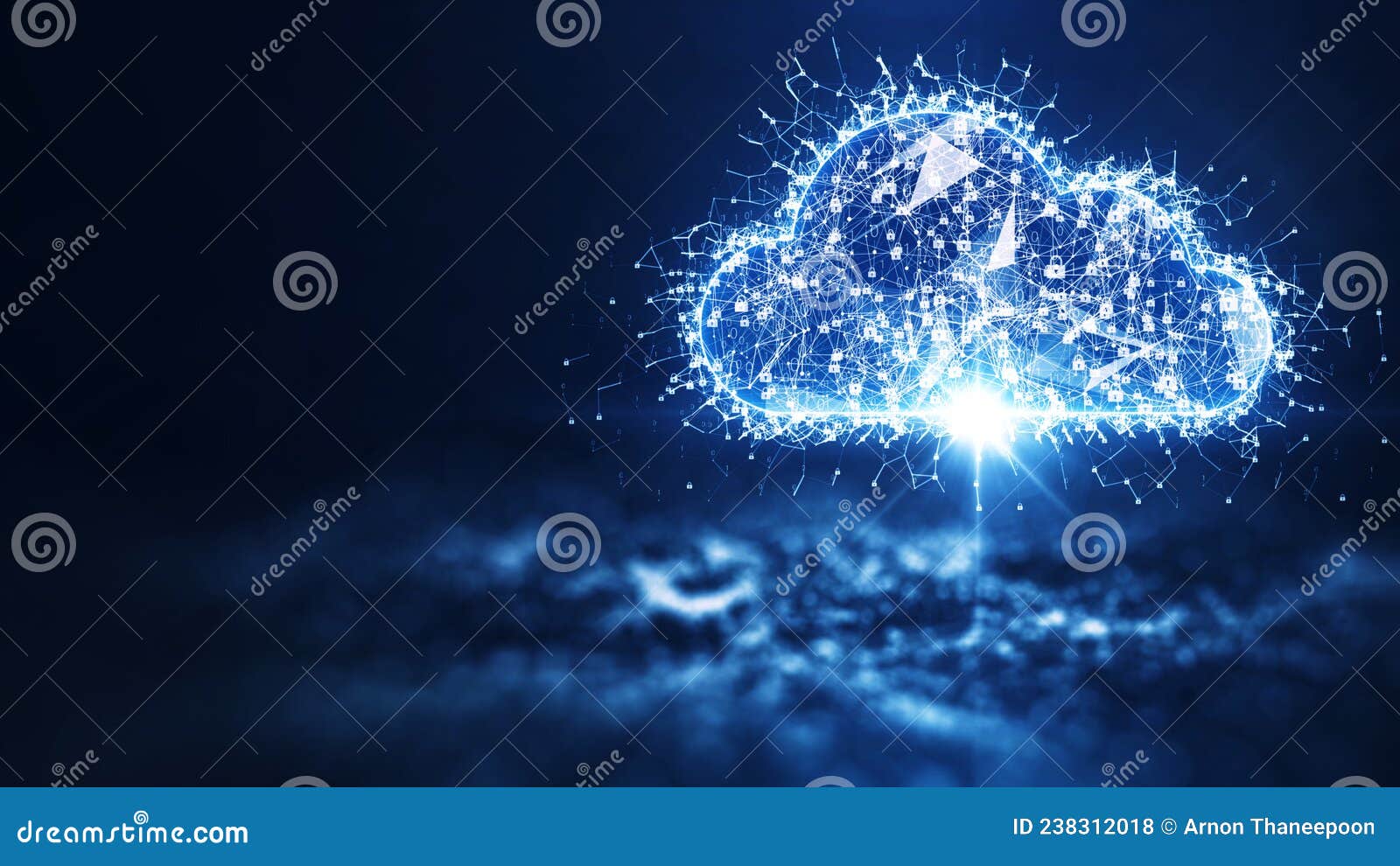 Abstract Cloud Computing Structure The Data Transfer And Storage Concept Consists Of An