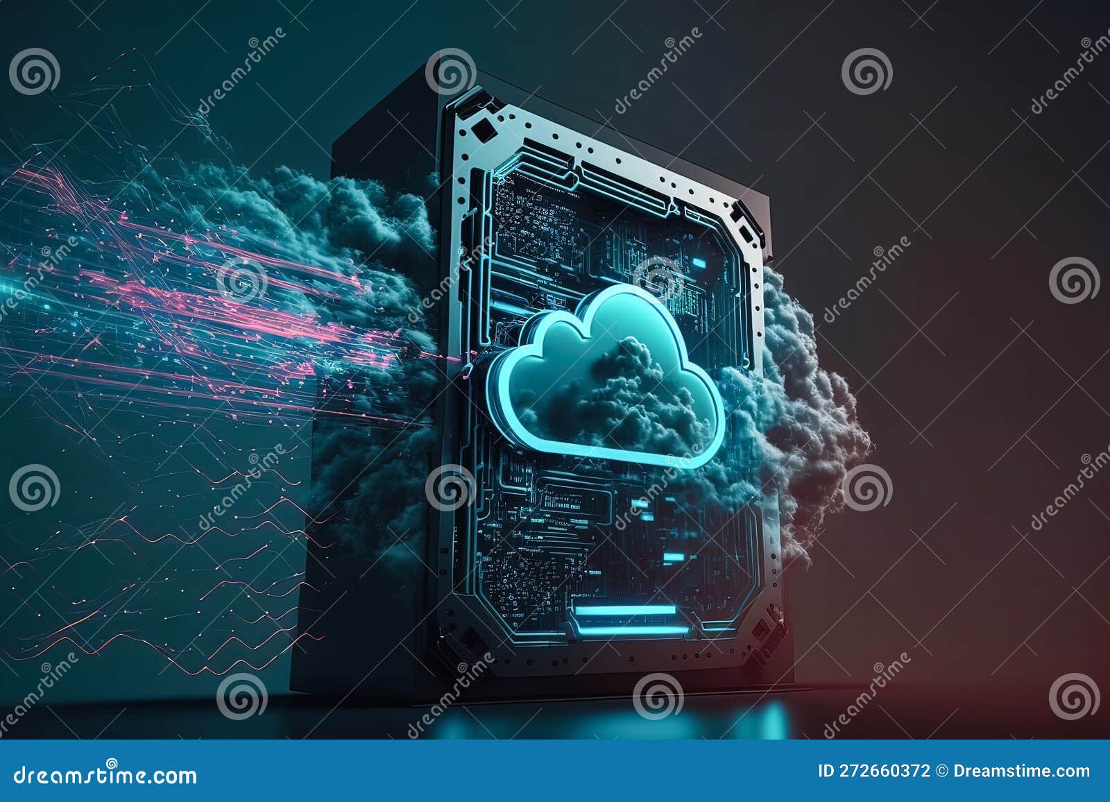 Abstract Cloud Computing Technology Concept. Cloud Computing, Data ...